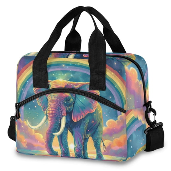 ALAZA Magic Elephant with Rainbow Insulated Lunch Box Large Reusable ...
