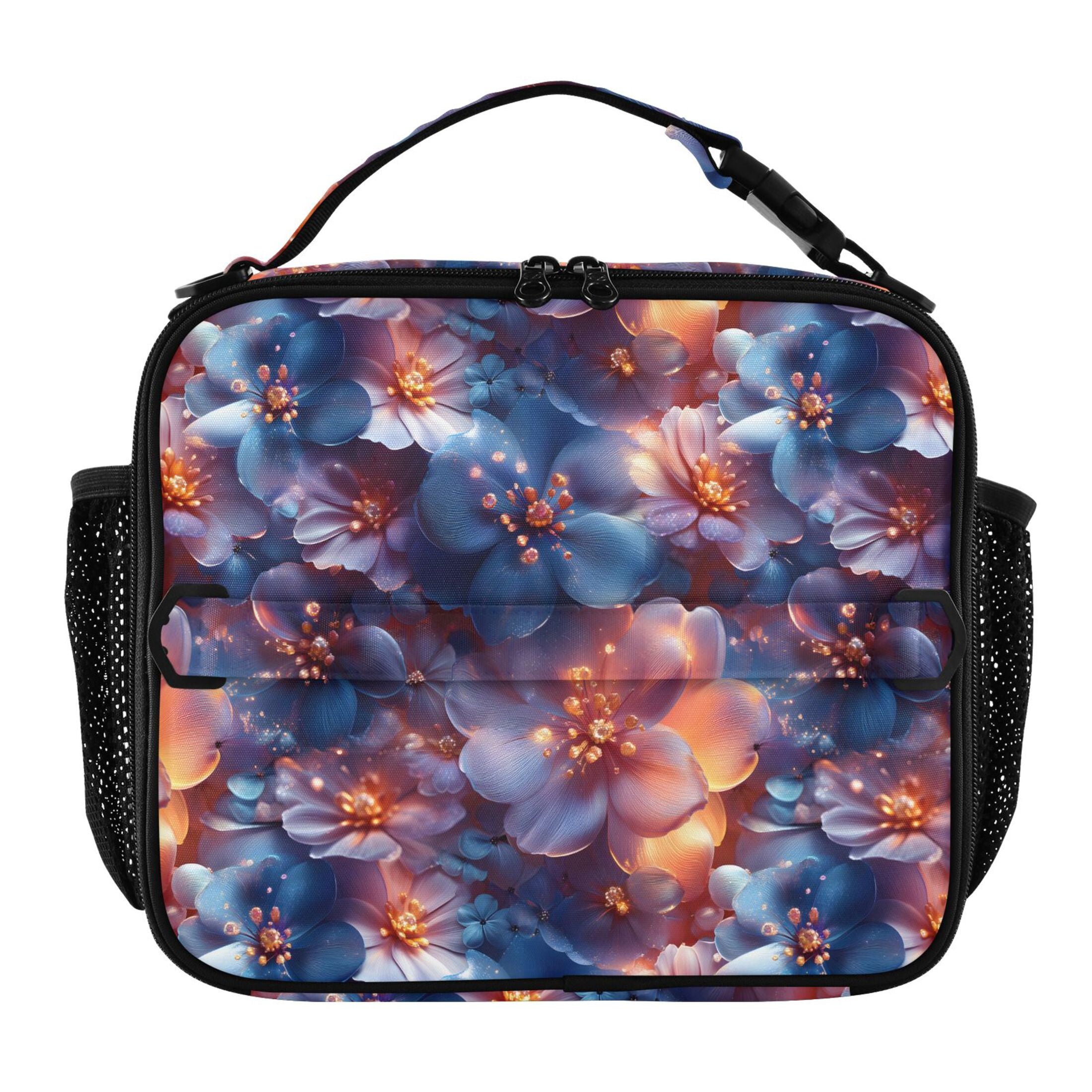 ALAZA Magic Flower Patern2 Lunch Box Insulated Lunch Bag Cooler Tote ...