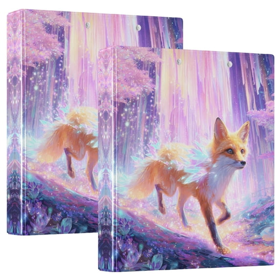 ALAZA Magic Fox Forest Hardcover 3 Ring Binder 1.5" D-Rings with ...