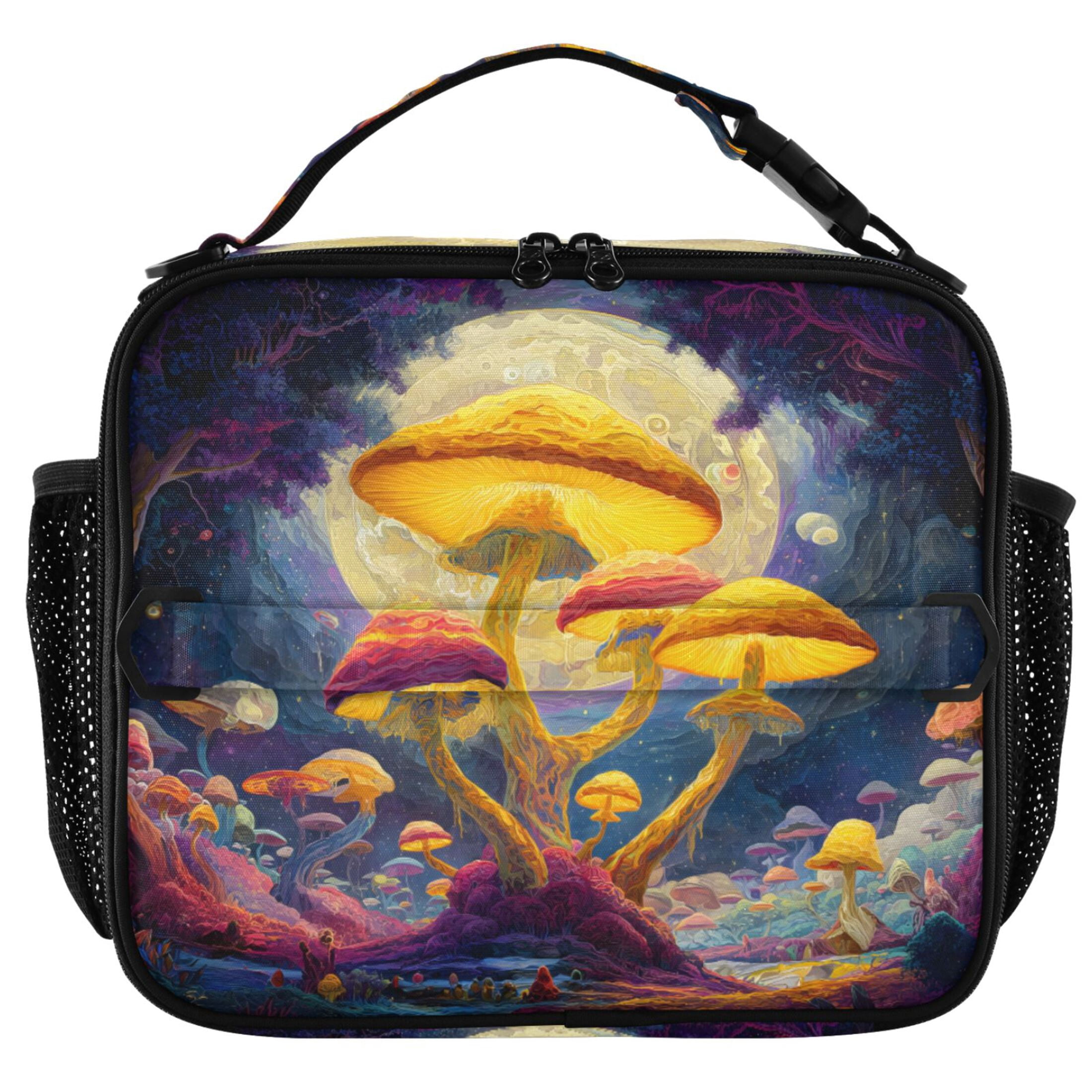 ALAZA Magic Mushroom Forest Insulated Lunch Box Lunch Bag Cooler Tote ...