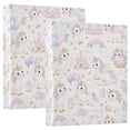 ALAZA Magical Unicorns Rainbows Castle Hardcover 3 Ring Binder 1.5" D ...