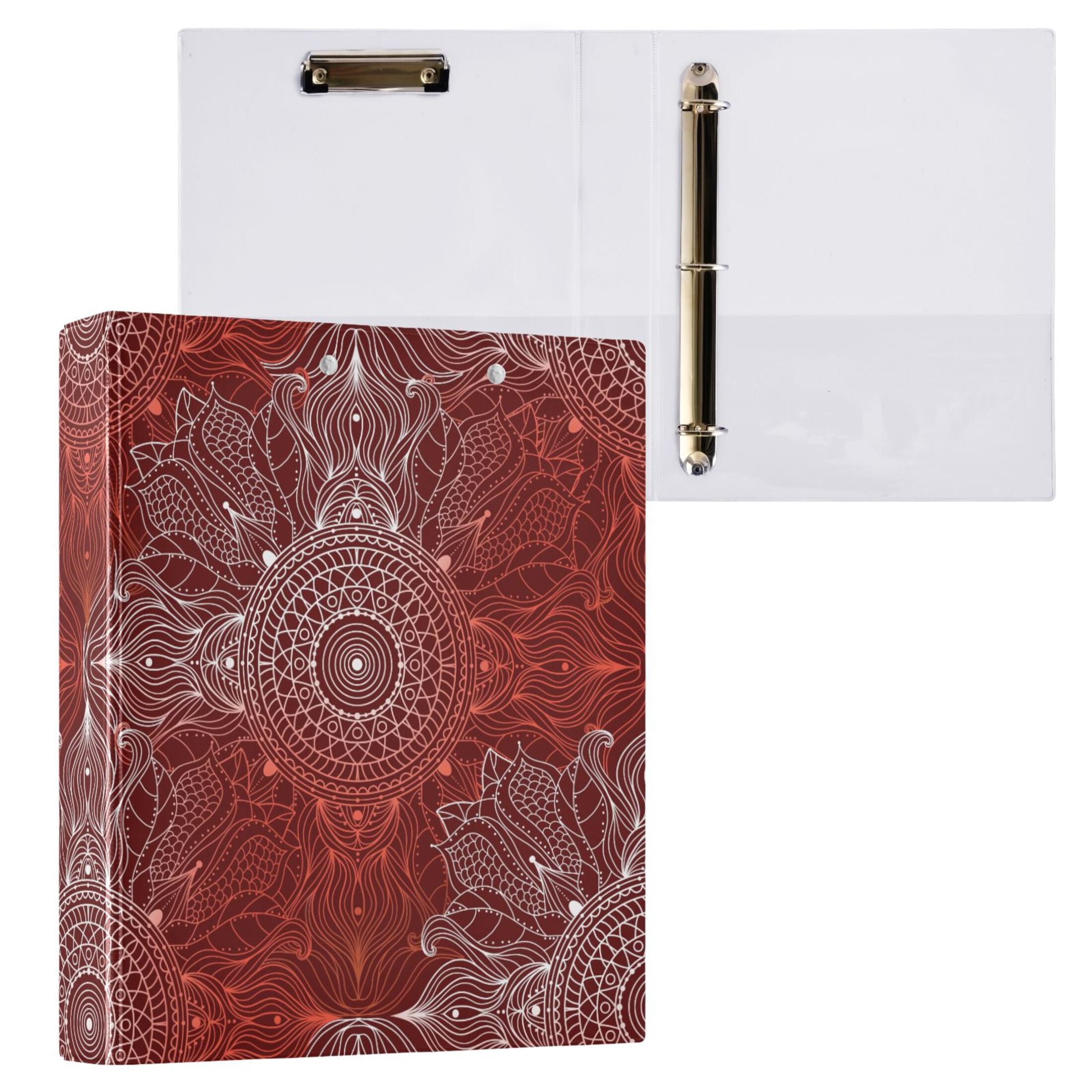 ALAZA Mandala Art Ethnic Hardcover 3 Ring Binder 1.5" D-Rings with ...