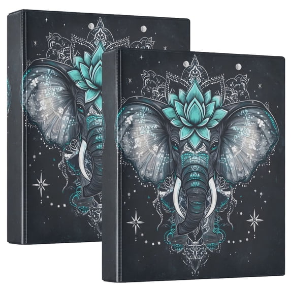 ALAZA Mandala Elephant Hardcover 3 Ring Binder 1.5" D-Rings with ...