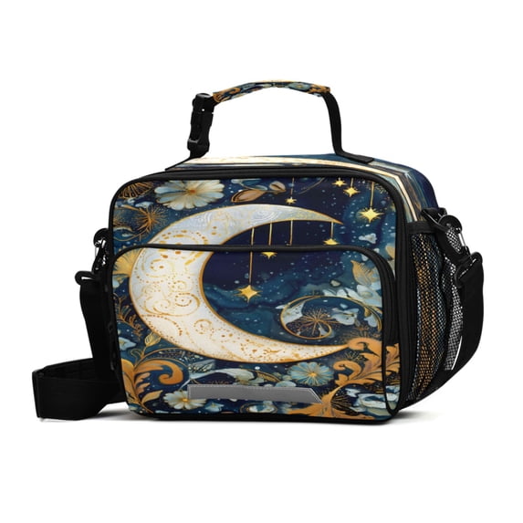 ALAZA Mandala Ethnic Moon Lunch Box Insulated Cooler Bag Reusable Tote ...