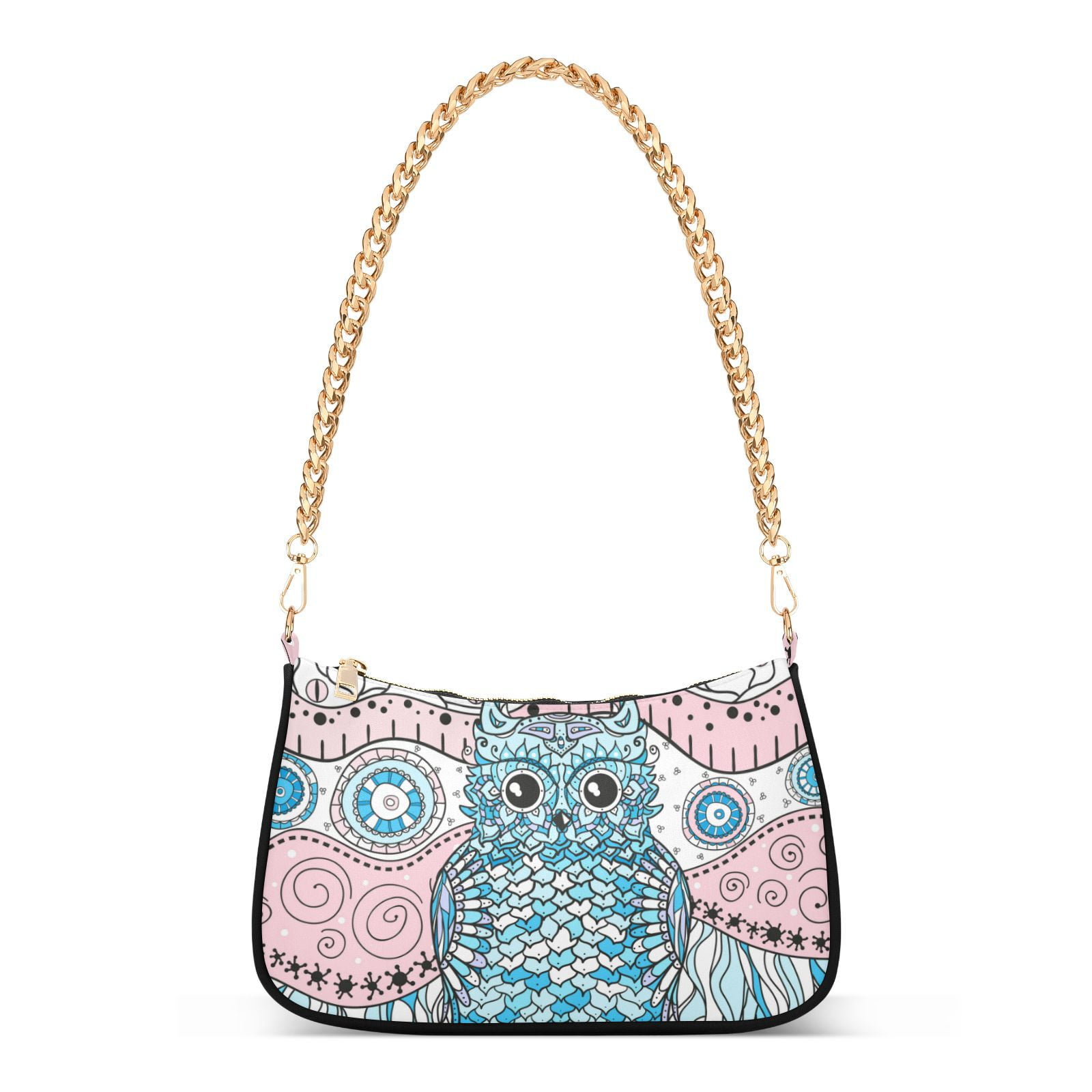 ALAZA Mandala Zentangle Owl Tribal Shoulder Bag Purse for Women Tote ...