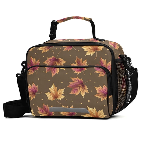 ALAZA Maple Leaf Dots Lunch Box Insulated Cooler Bag Reusable Tote Bags ...