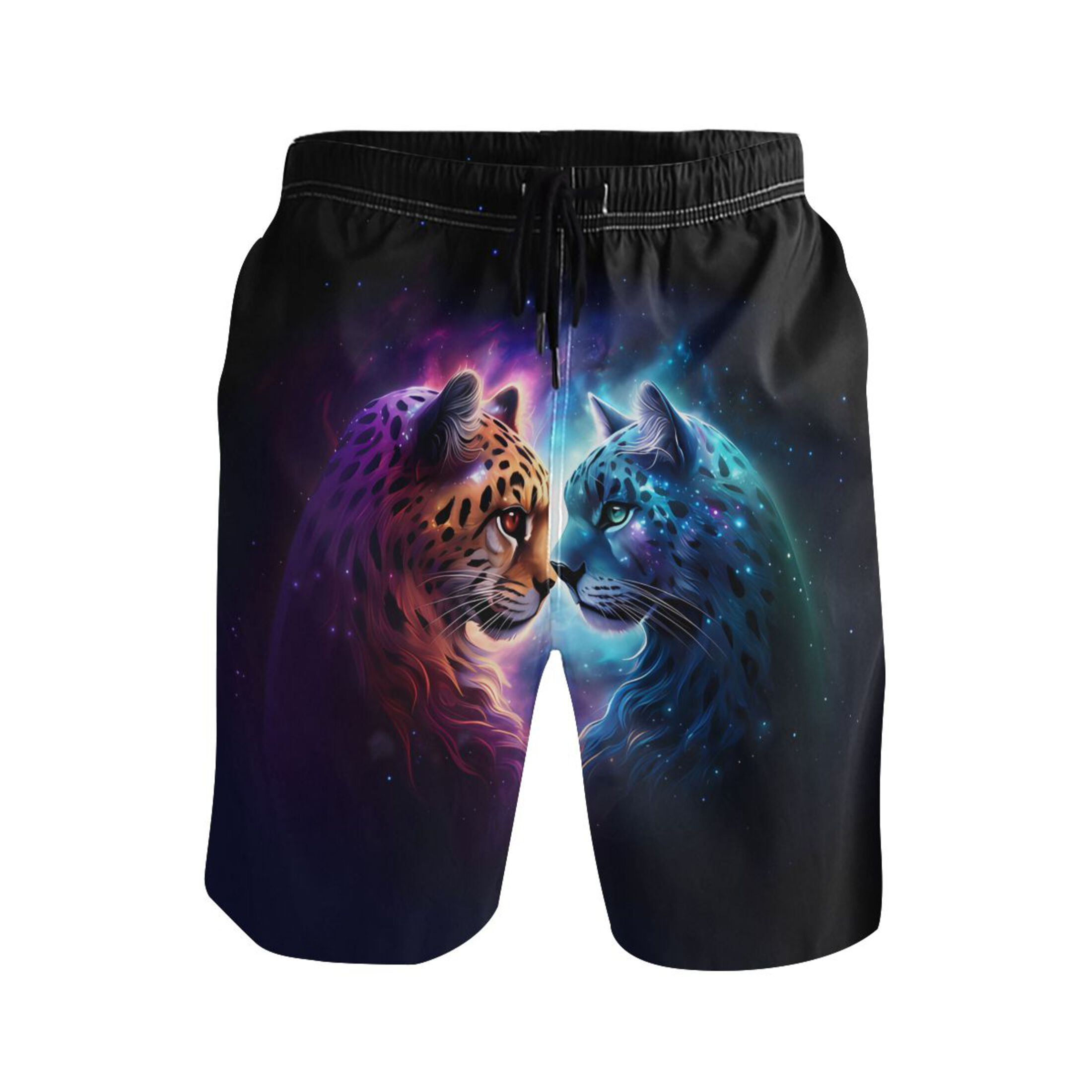 ALAZA Men's Swim Trunks Cool Leopard Cheetah Beach Shorts with Pockets ...
