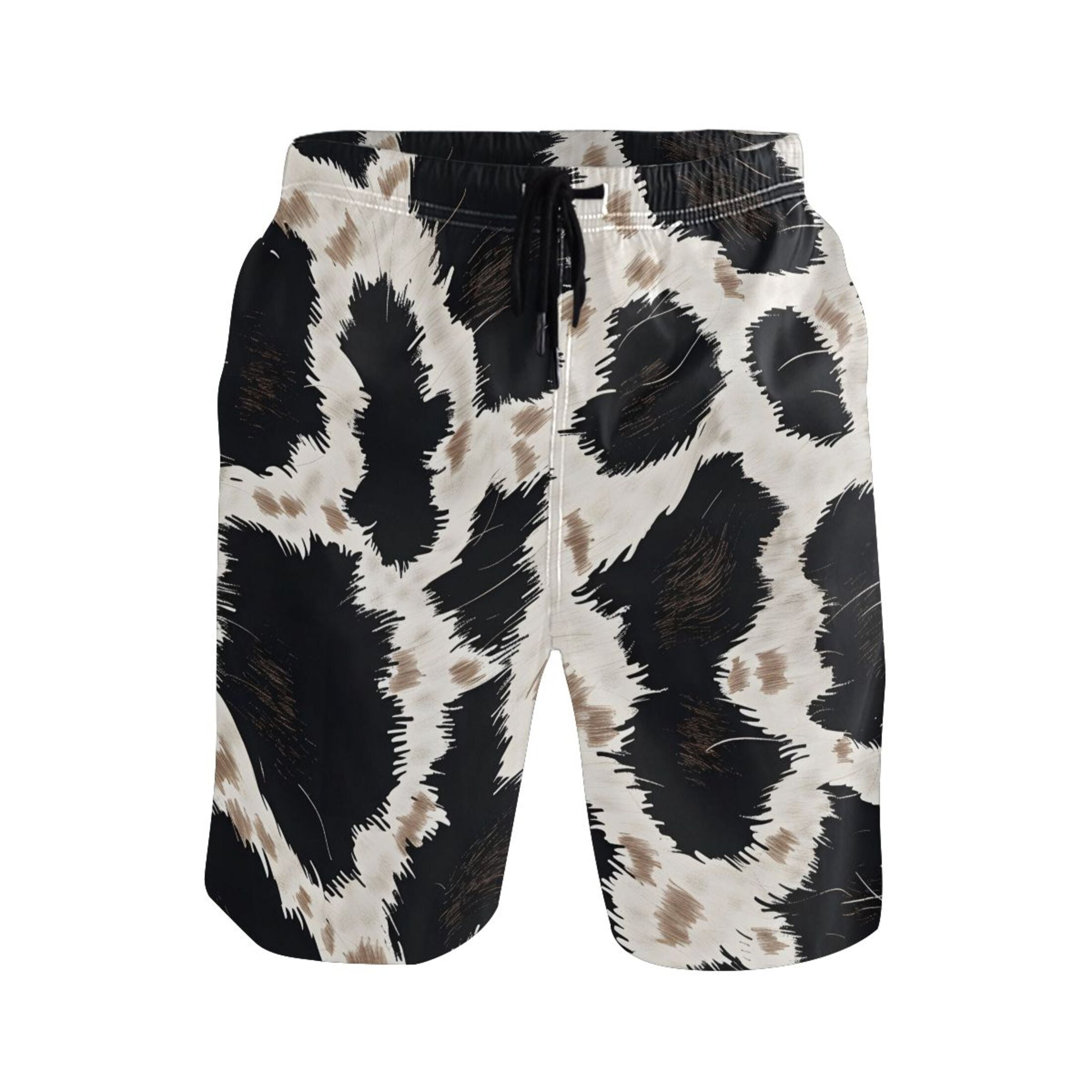 ALAZA Men's Swim Trunks Leopard Pattern Beach Shorts with Pockets M ...