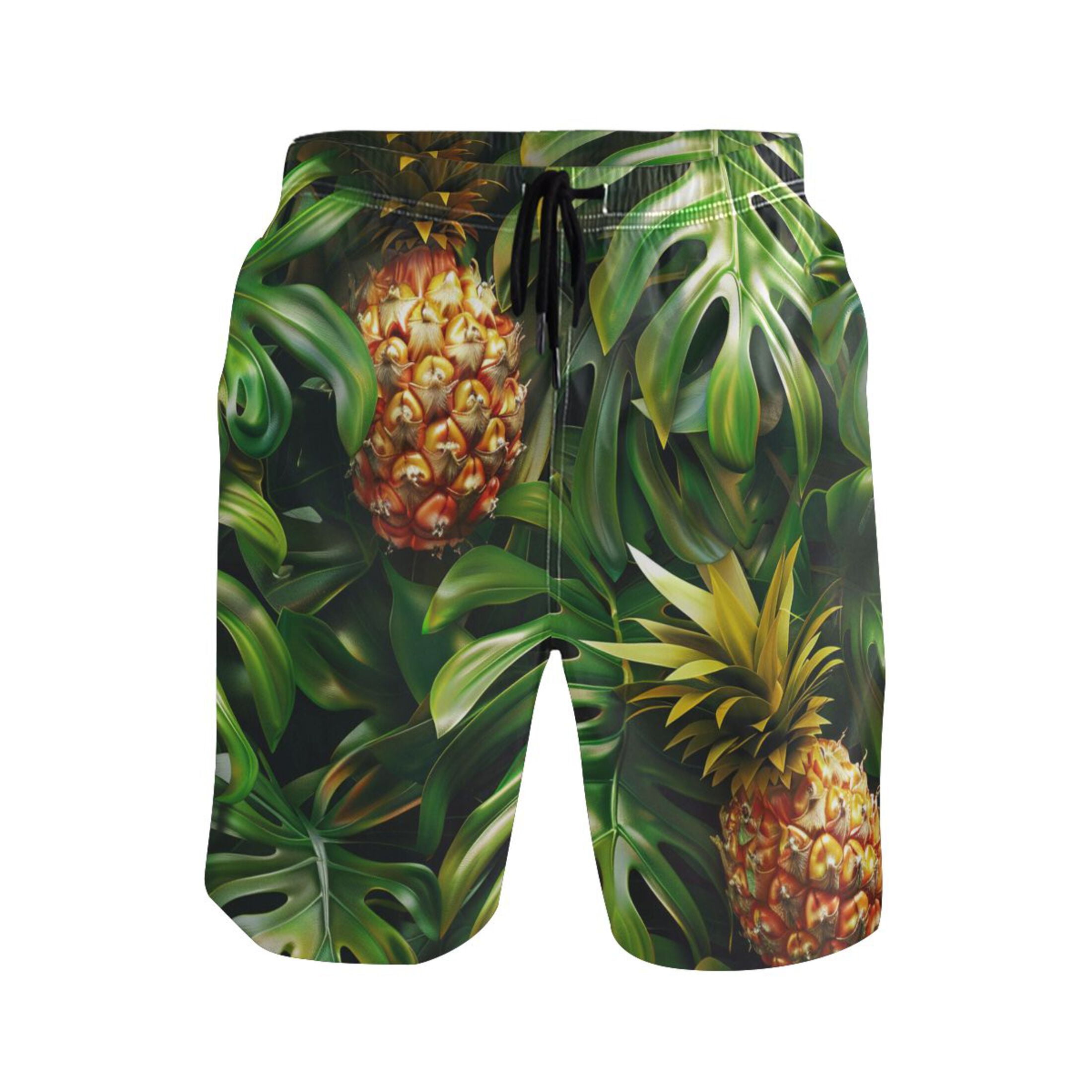 ALAZA Men's Swim Trunks Pineapple Tropical Palm Leaves Beach Shorts ...