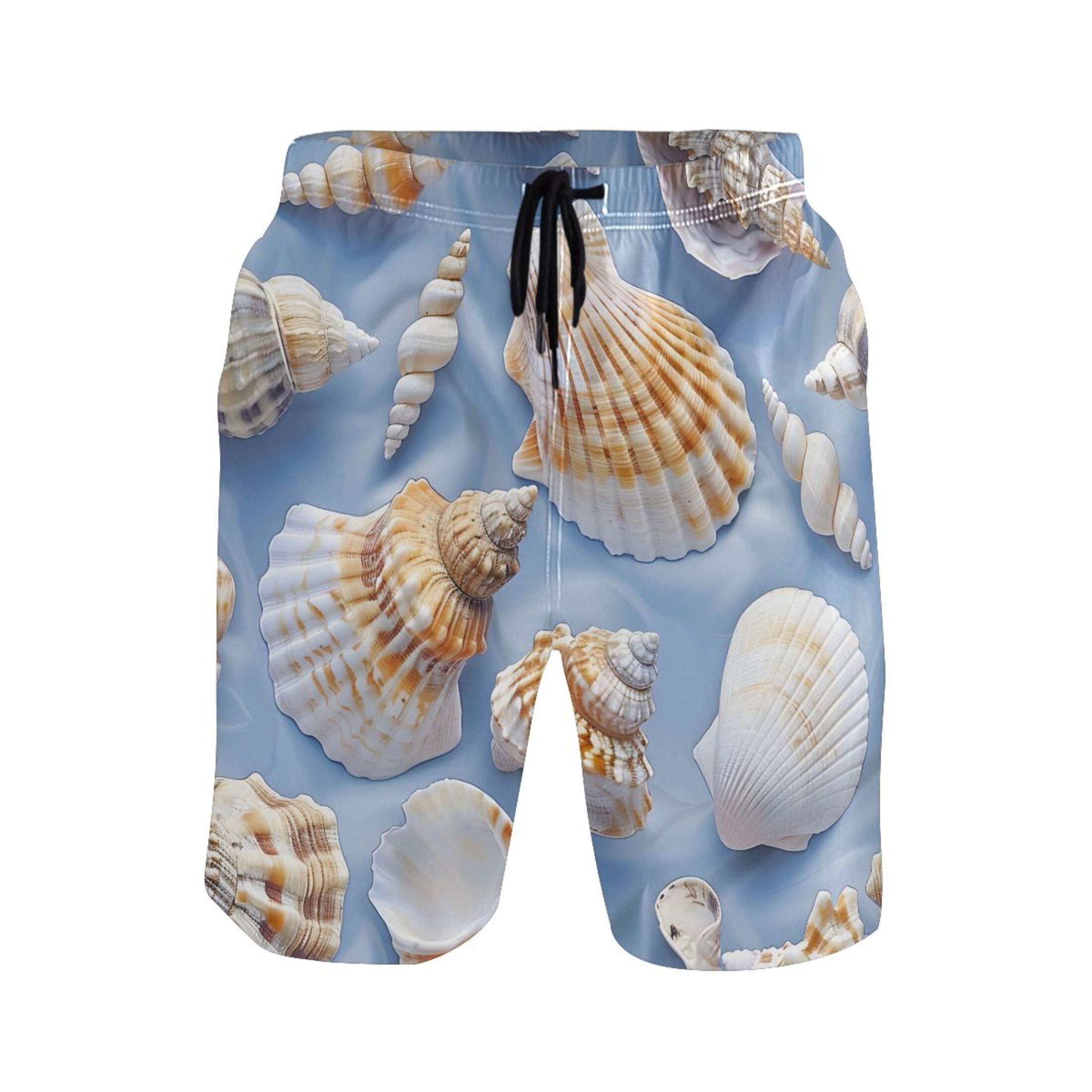 ALAZA Men's Swim Trunks Shell Conch Beach Shorts with Pockets M ...