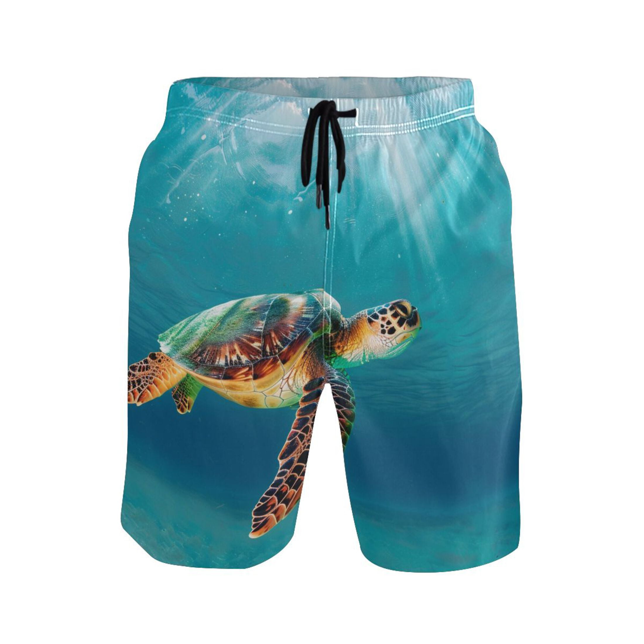 ALAZA Men's Swim Trunks Turtle under Sea Beach Shorts with Pockets 2XL ...