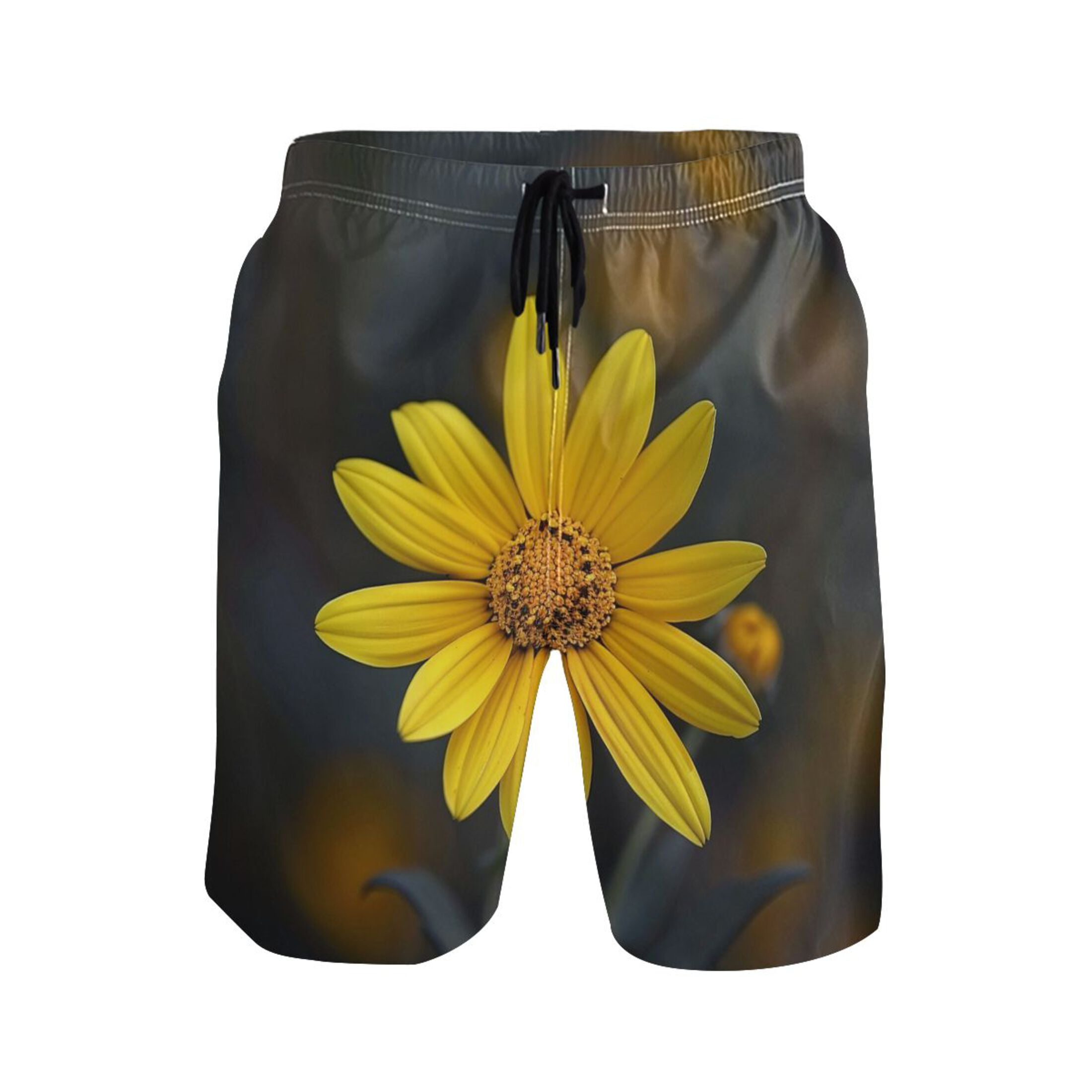 ALAZA Men's Swim Trunks Yellow Sunflower Beach Shorts with Pockets S ...
