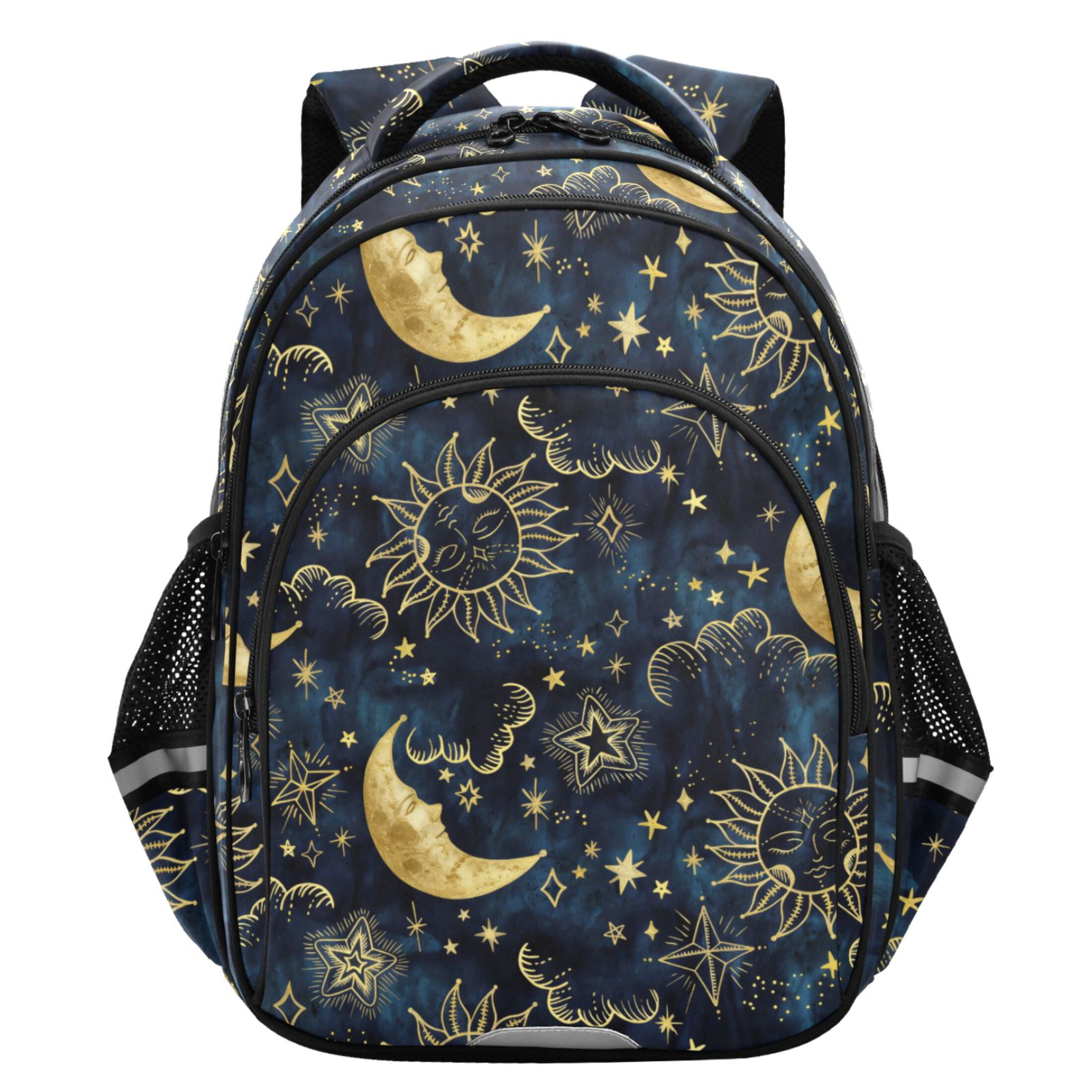 ALAZA Moon Boho Cosmos Astrology School Backpack Elementary Bag Student ...