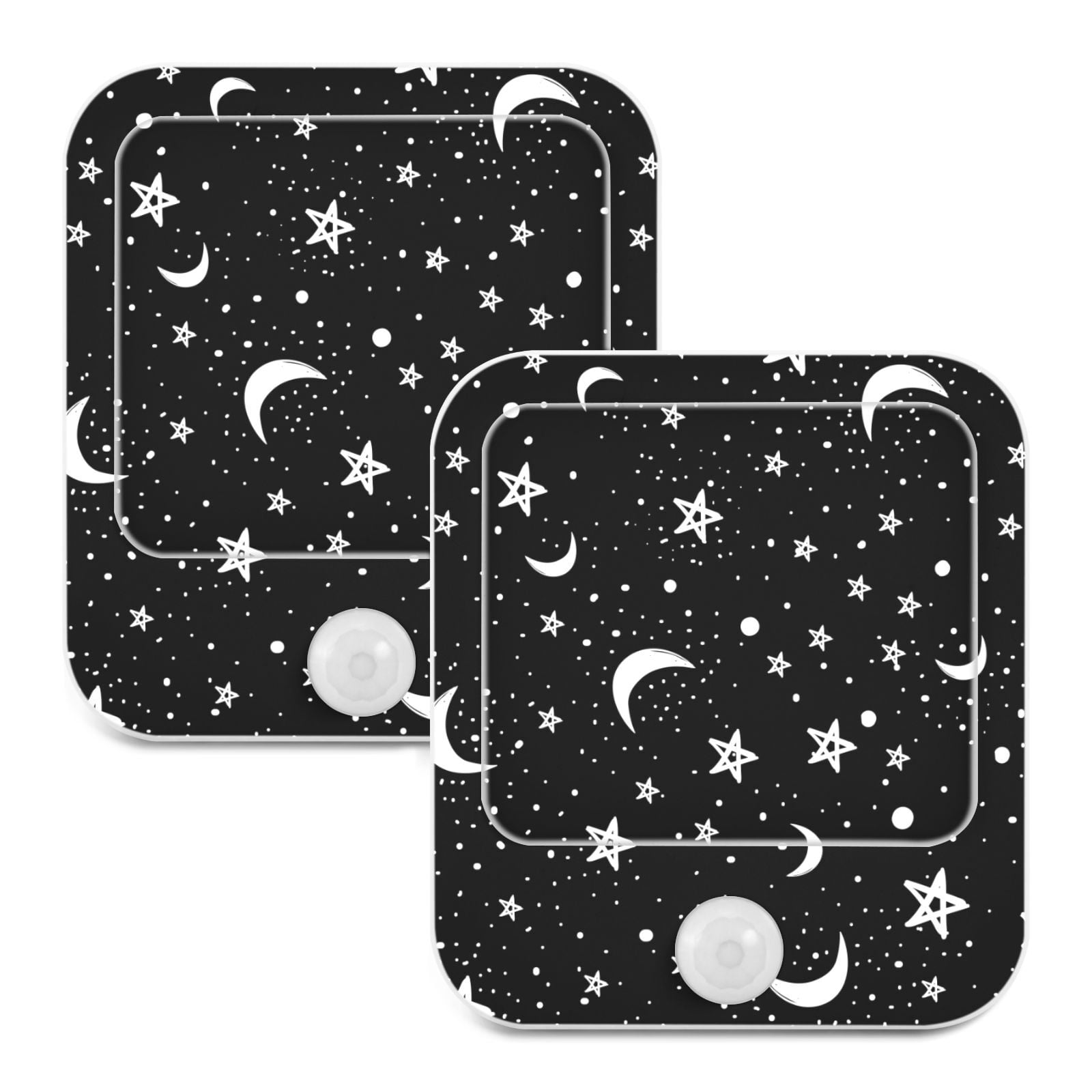 ALAZA Moon Stars Starry Night Sky Cute Night Lights Plug into Wall -2 ...