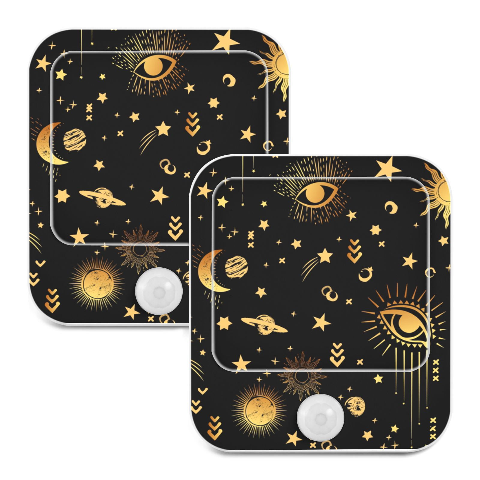 ALAZA Moon Sun Star Space Galaxy Cute Night Lights Plug into Wall -2 ...