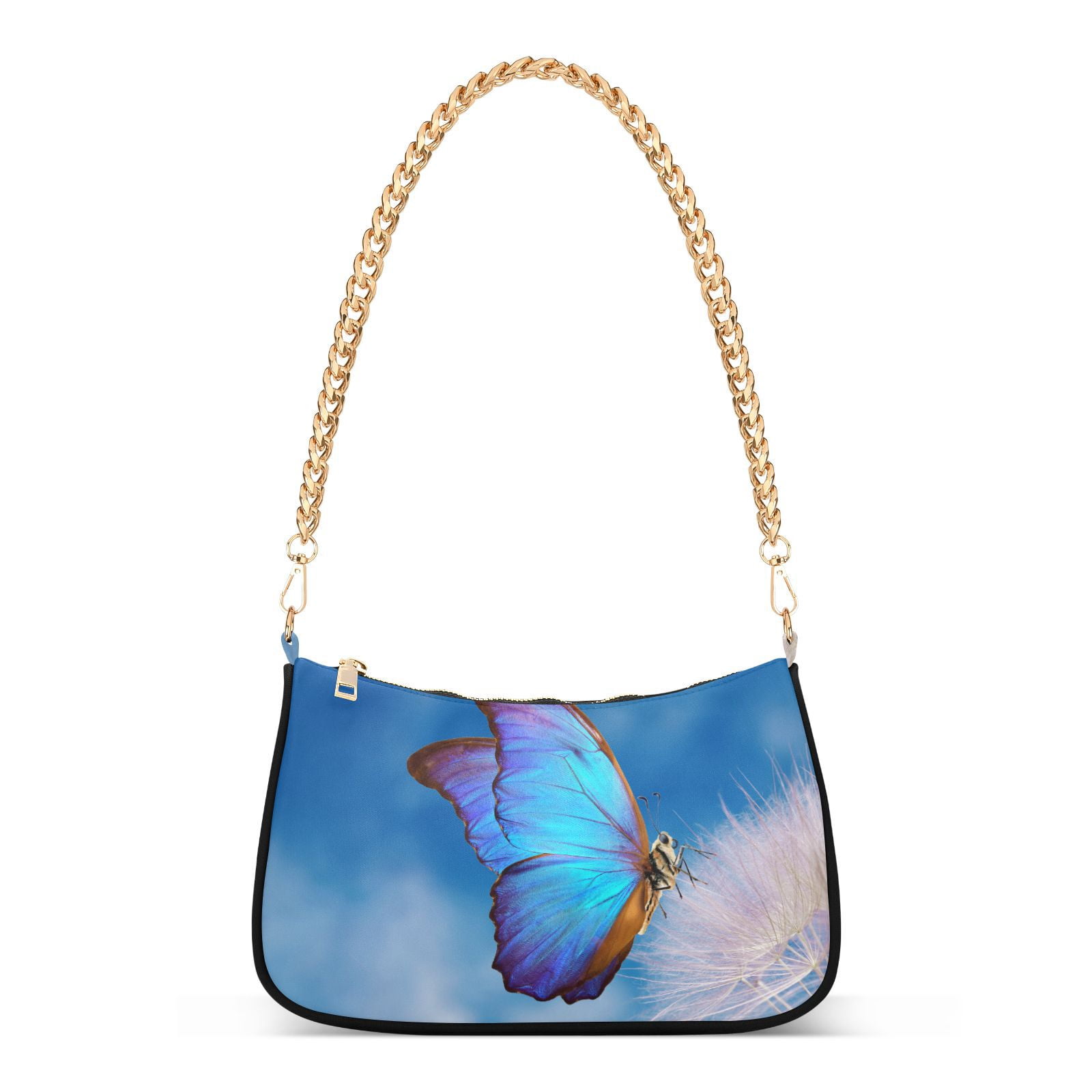 ALAZA Morpho Butterfly Dandelion Shoulder Bag Purse for Women Tote ...
