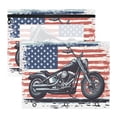 ALAZA Motorcycle on America Flag Pattern Pencil Pouch 3 Ring Binder ...
