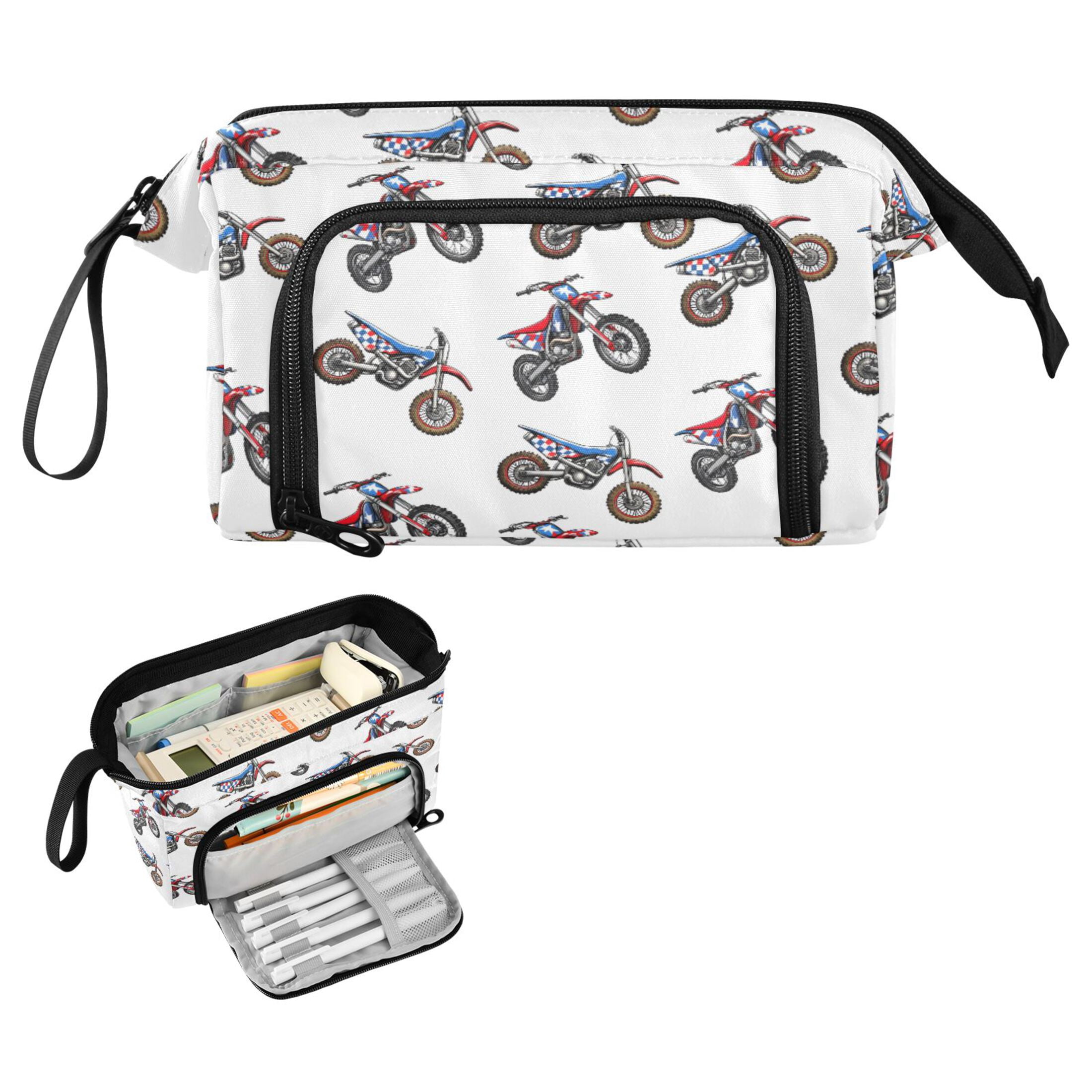 ALAZA Mountain Bikes Pencil Pouch Big Capacity Pencil Case Zipper ...