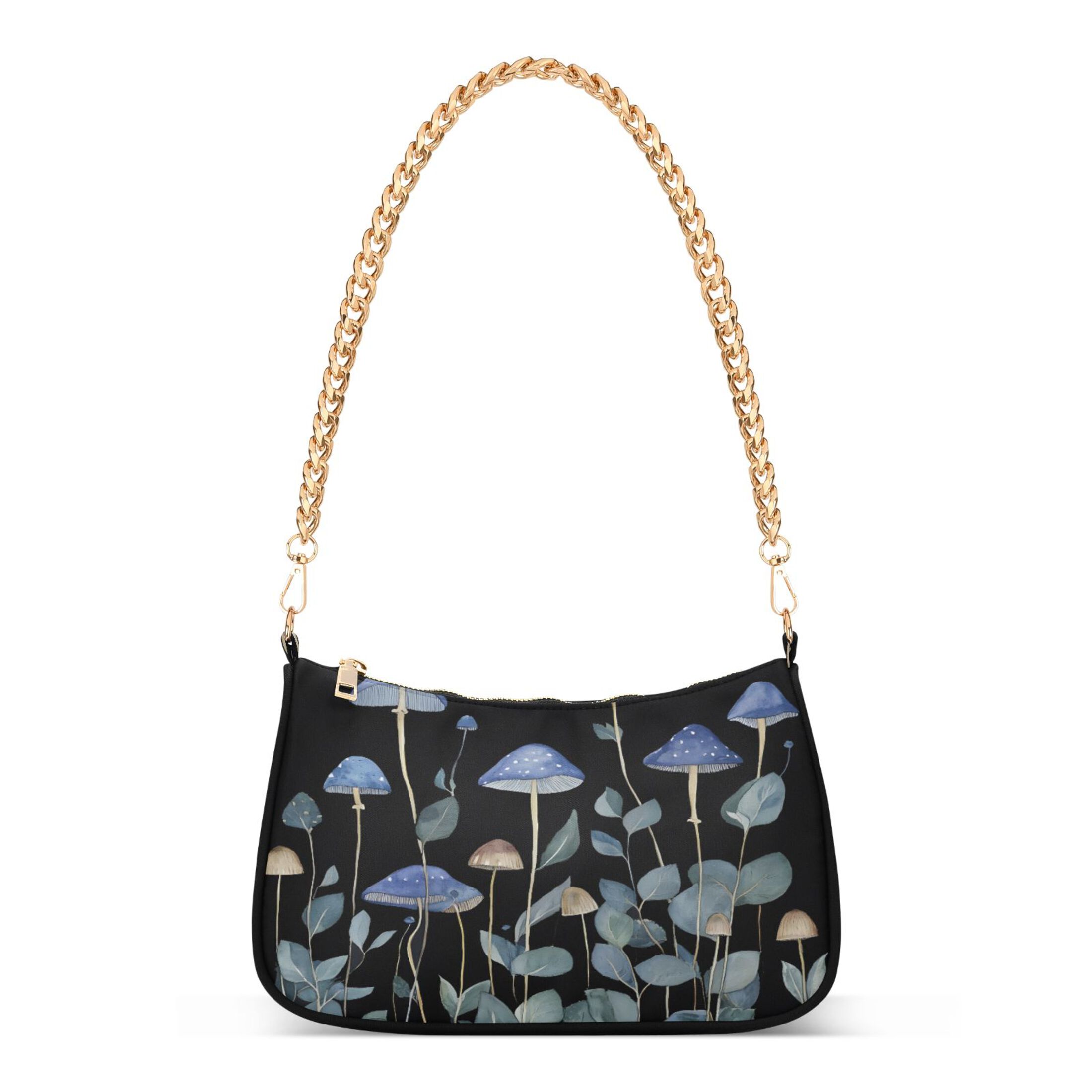 ALAZA Mushroom Women's Chain Shoulder Bag Hobo Handbag Tote Crossbody ...