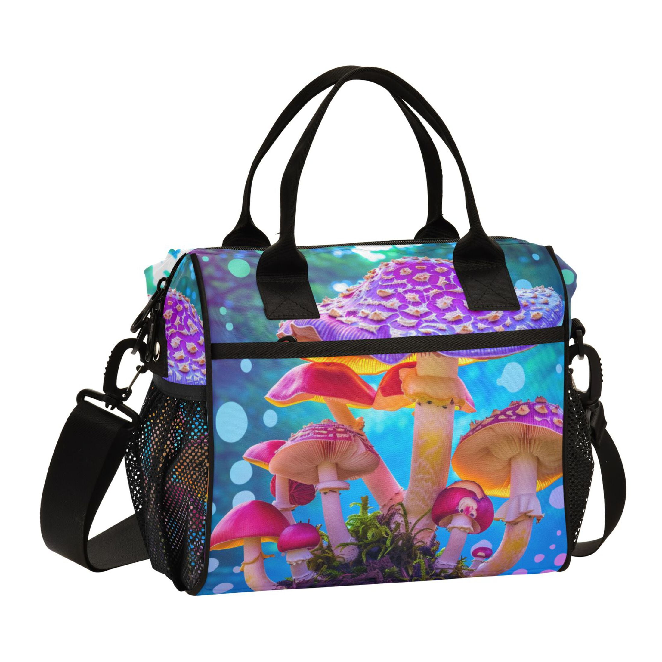 ALAZA Mushrooms Bohomia Insulated Lunch Bag Reusable Tote Box ...