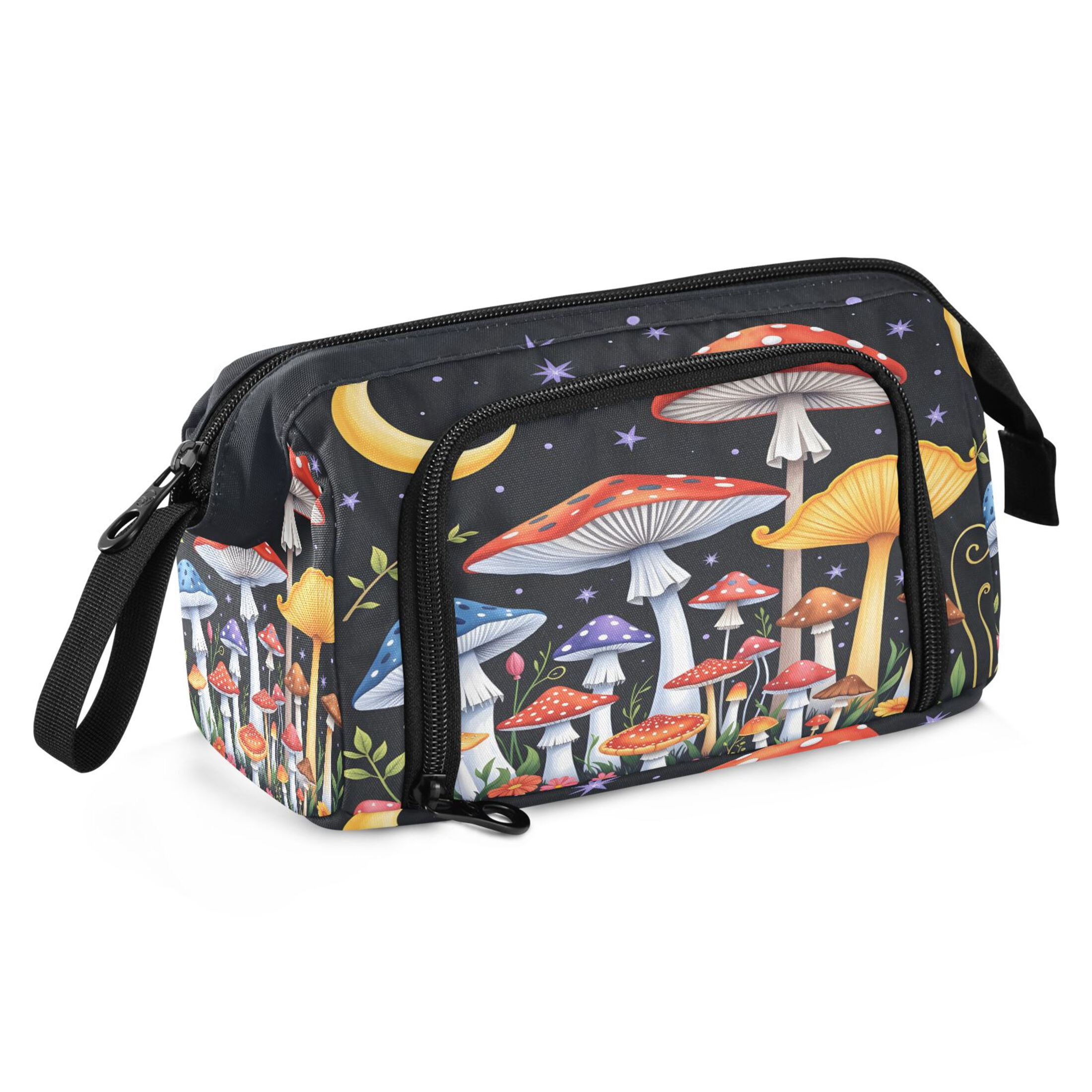 ALAZA Mushrooms Moon Stars Pencil Pouch Big Capacity Pencil Case Zipper ...
