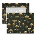 ALAZA Mushrooms Pattern Pencil Pouch 3 Ring Binder with Clear Window ...