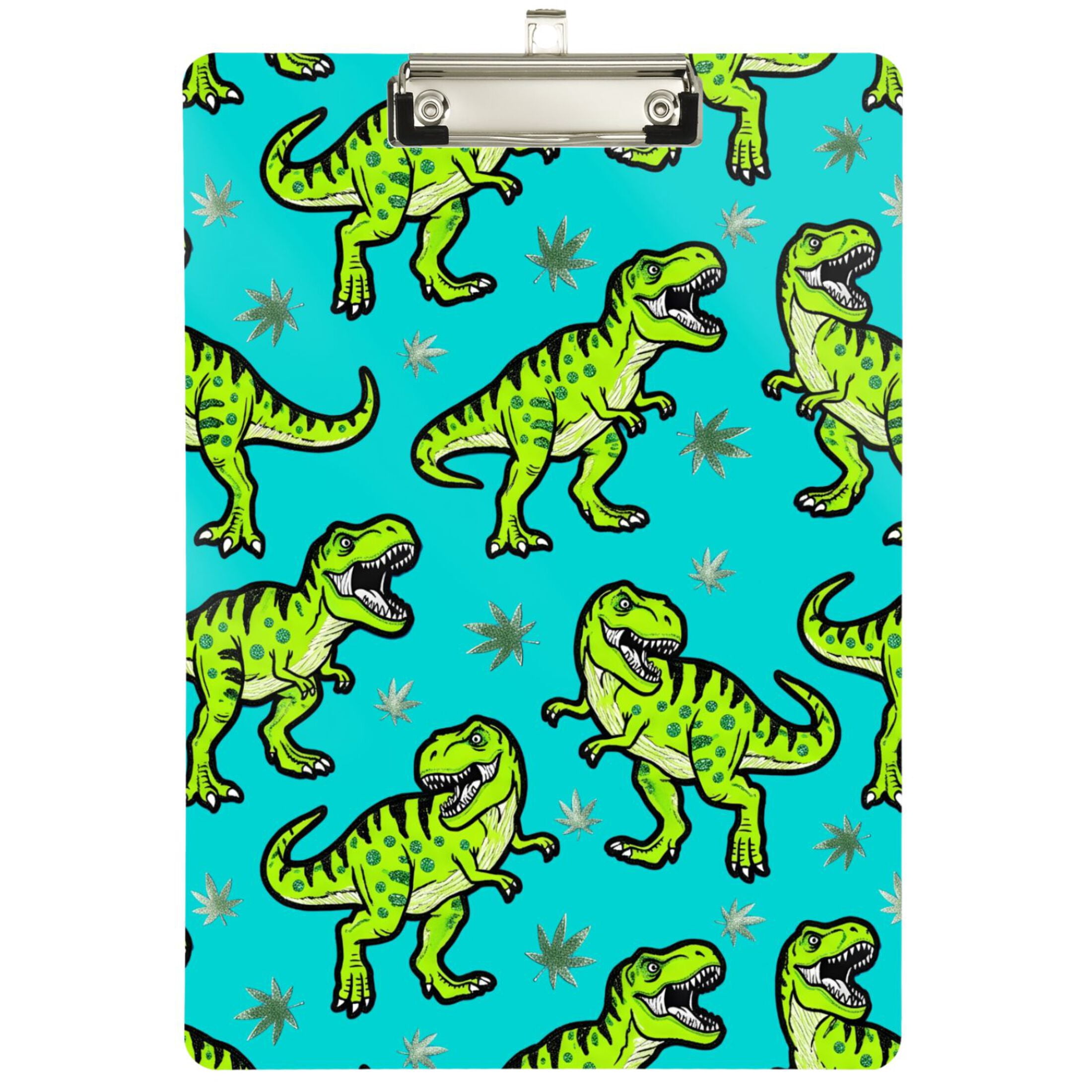 ALAZA Neon Dinosaurs Plastic Clipboard A4 Letter Size Decorative ...