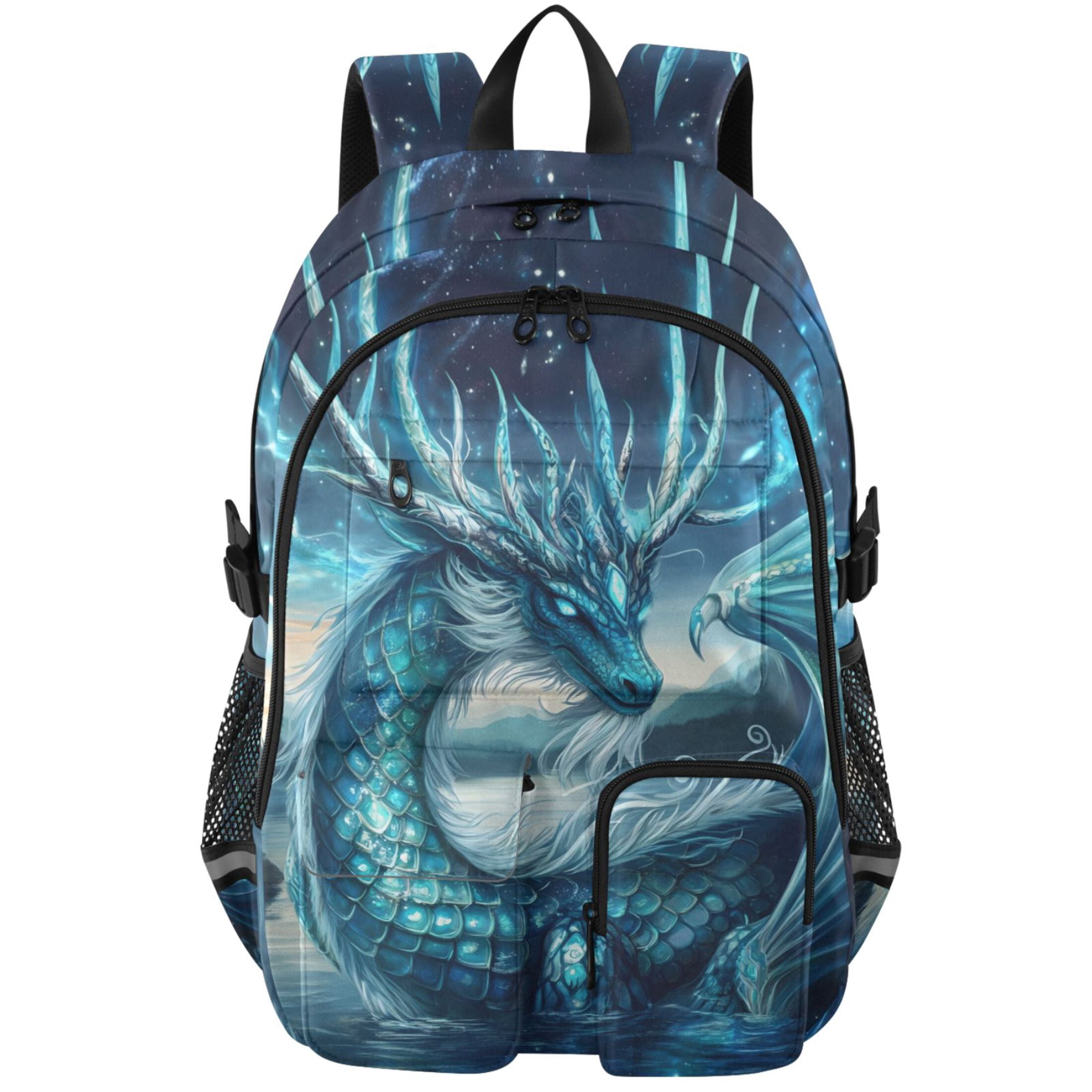 ALAZA Neon Dragon Scales Print Student Backpack School Bookbag Large ...