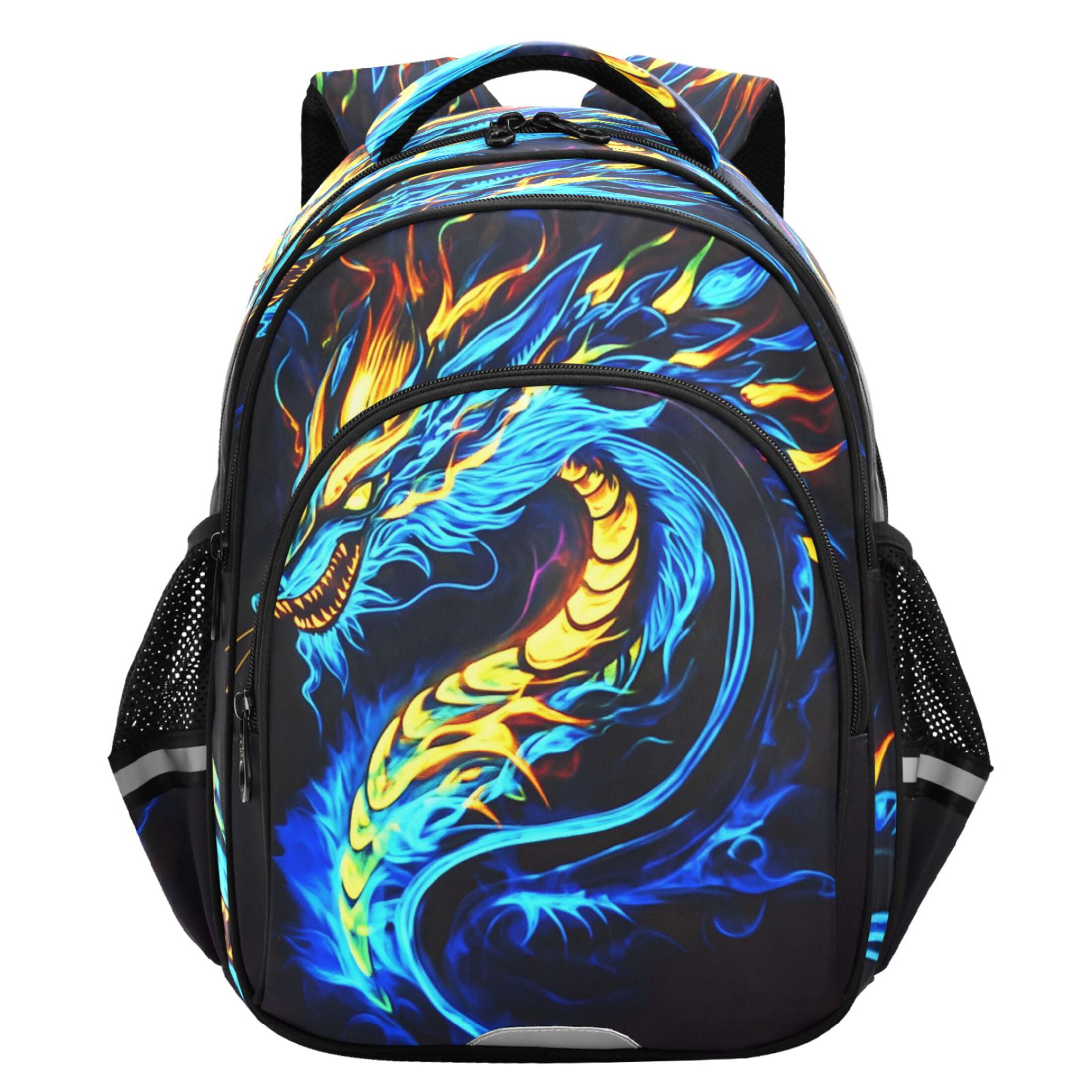 ALAZA Neon Dragon School Backpack Elementary Bag Student Bookbag Travel ...