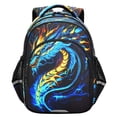 ALAZA Neon Dragon School Backpack Elementary Bag Student Bookbag Travel ...