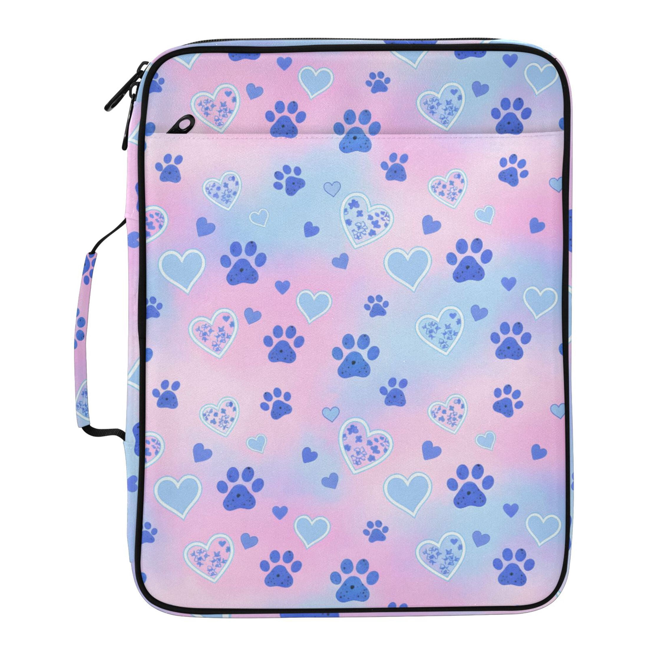 ALAZA Neon Footprint Heart Pattern Expanding Accordion File Folder 3 ...