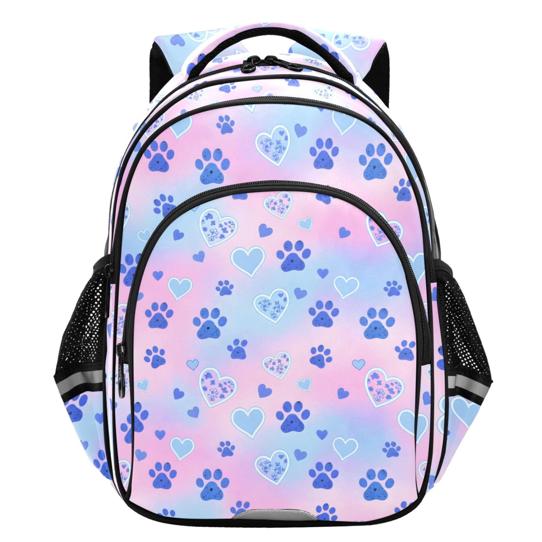 ALAZA Neon Footprint Heart School Backpack Elementary Bag Student ...