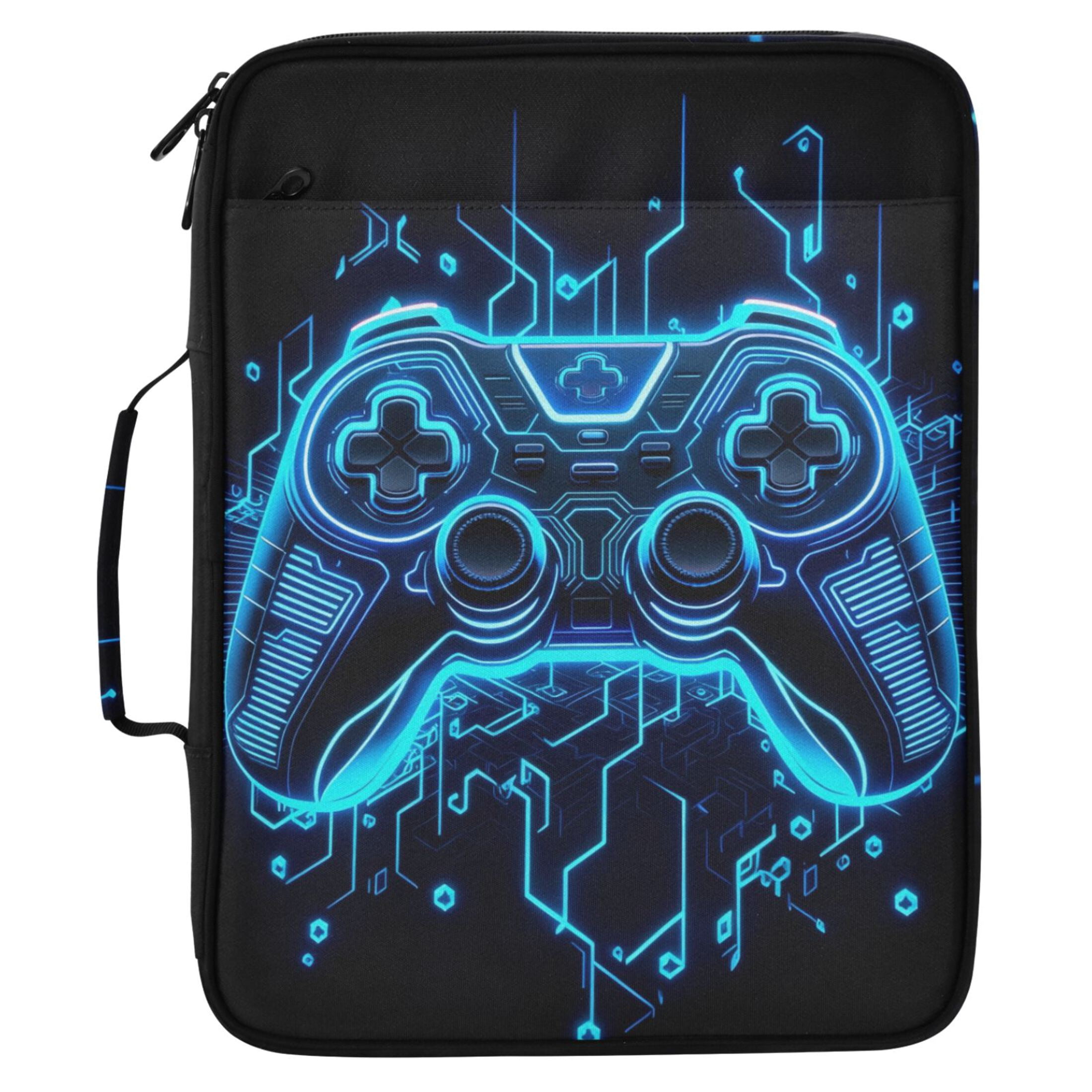 ALAZA Neon Game Controller Cool Pattern Expanding Accordion File Folder ...