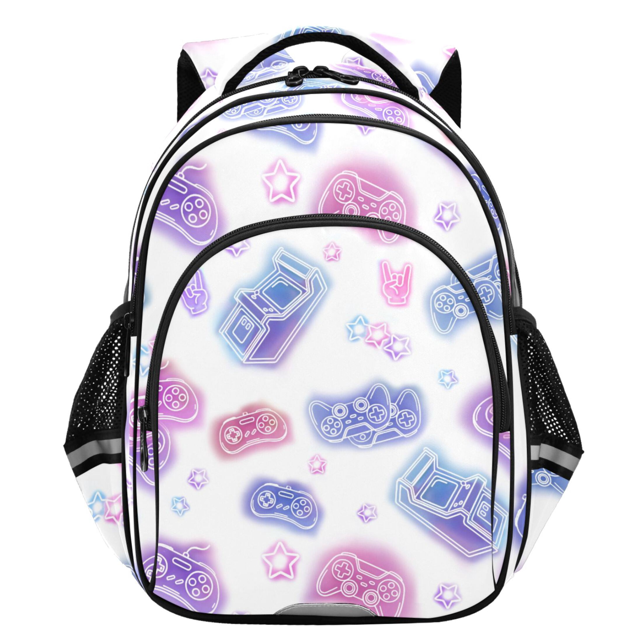 ALAZA Neon Game Controller School Backpack Elementary Bag Student ...