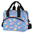 ALAZA Neon Gradient Ice Cream Insulated Lunch Box Large Reusable Cooler ...