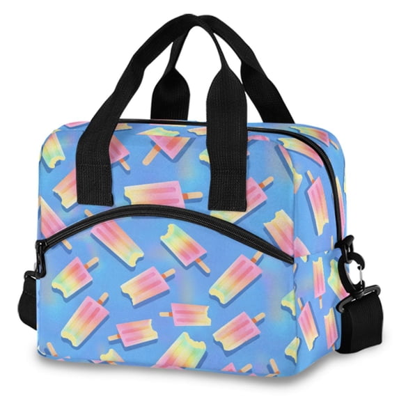 ALAZA Neon Gradient Ice Cream Insulated Lunch Box Large Reusable Cooler ...