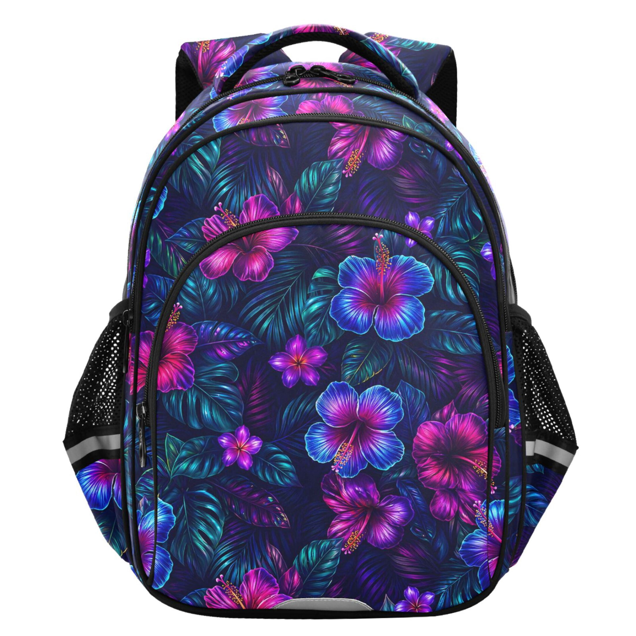 ALAZA Neon Hibiscus School Backpack Elementary Bag Student Bookbag ...