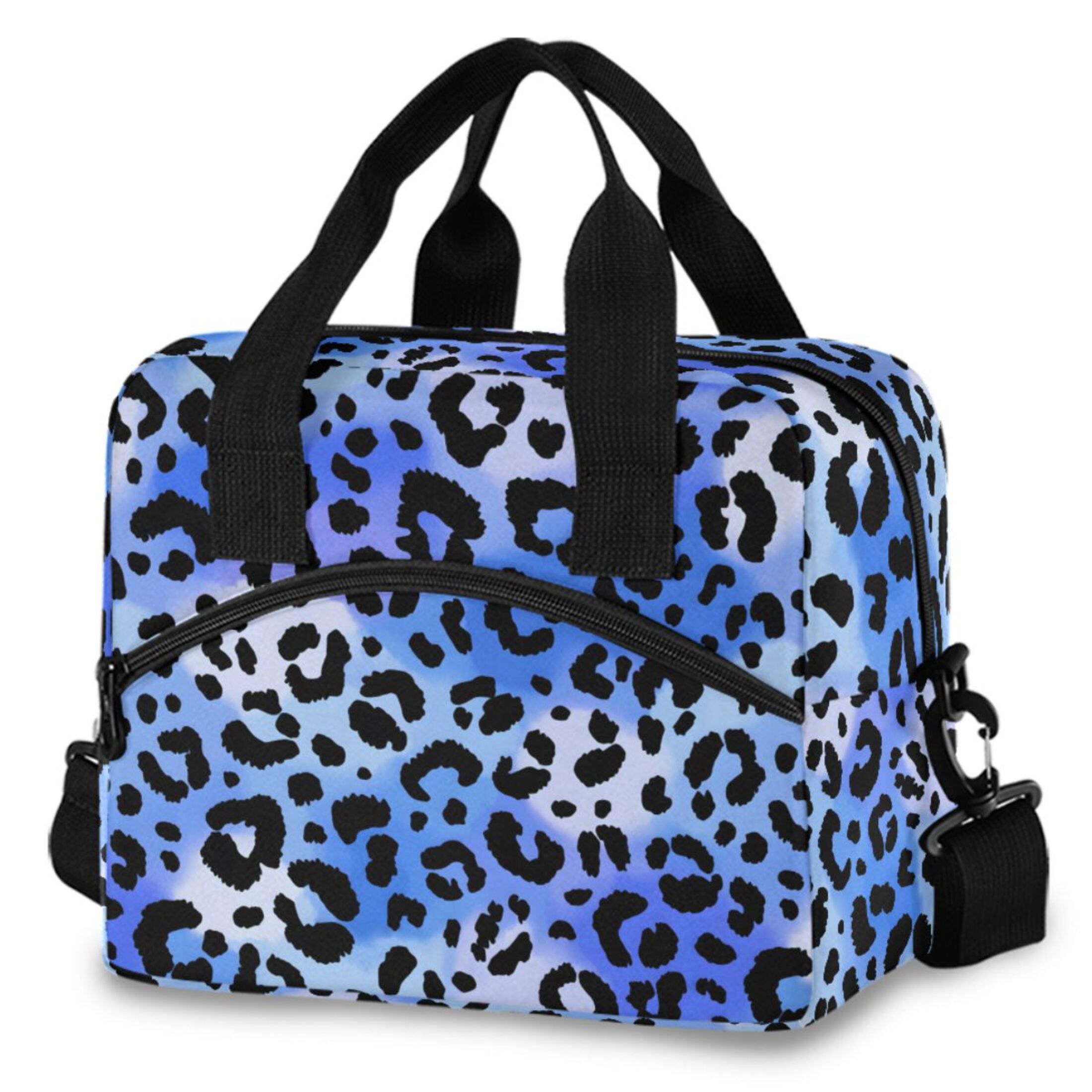 ALAZA Neon Leopard Insulated Lunch Box Large Reusable Cooler Bag with ...