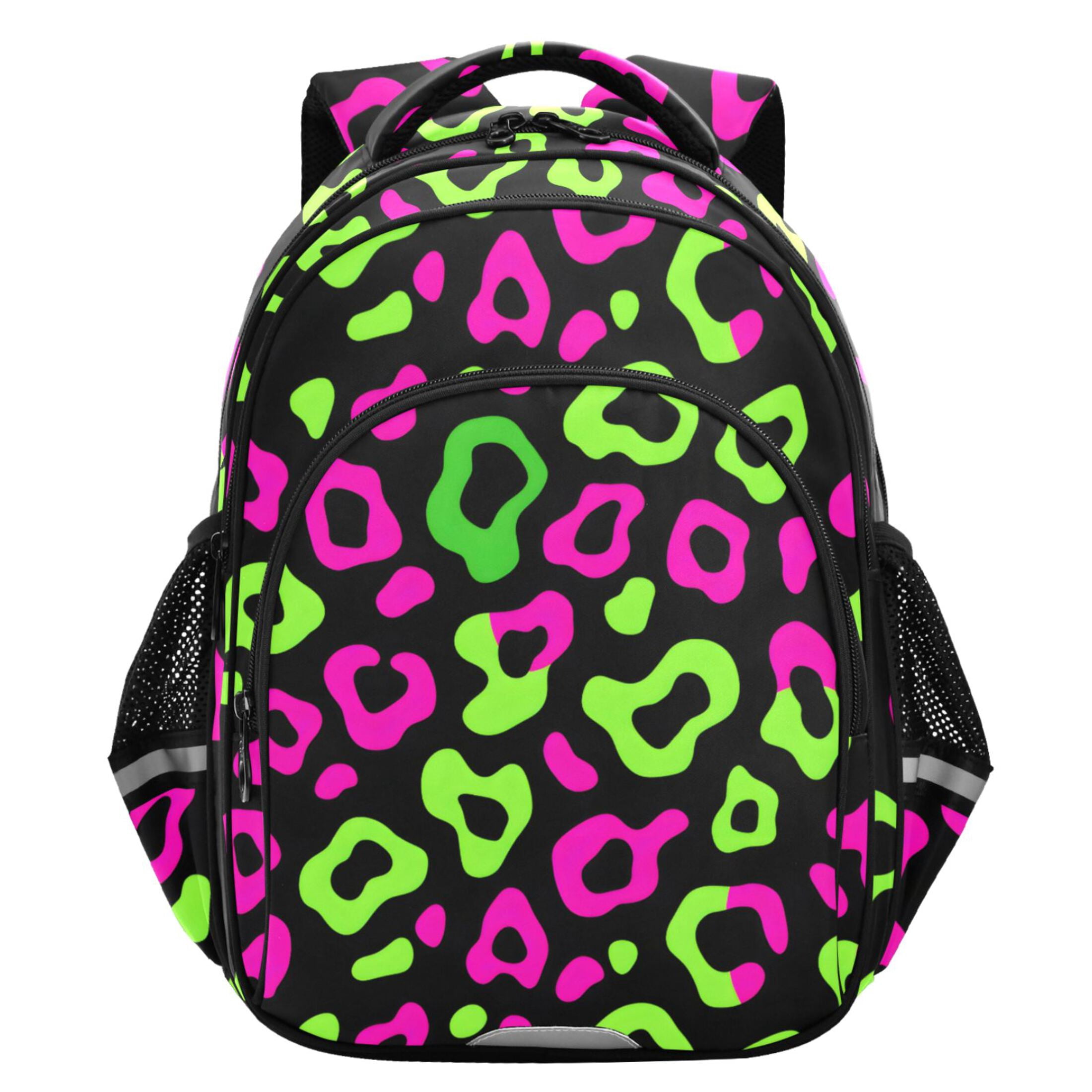 ALAZA Neon Leopard Pattern School Backpack Elementary Bag Student ...