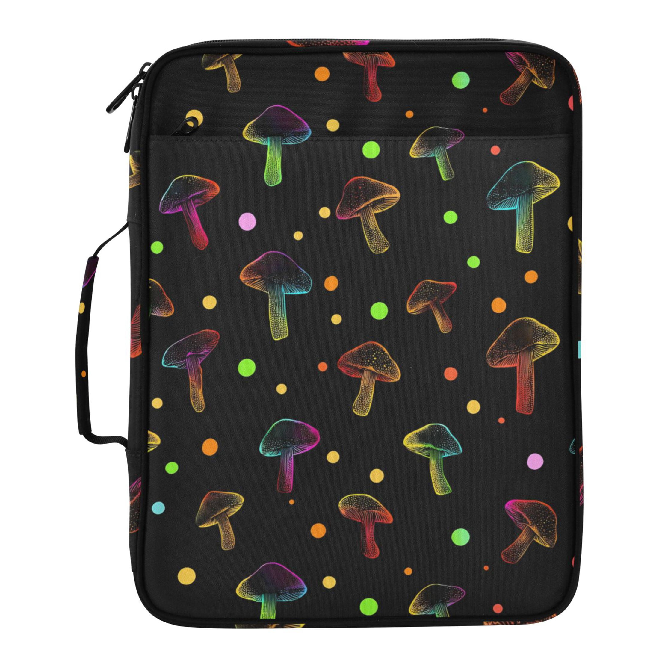 ALAZA Neon Mushrooms Pattern Expanding Accordion File Folder 3 Ring ...