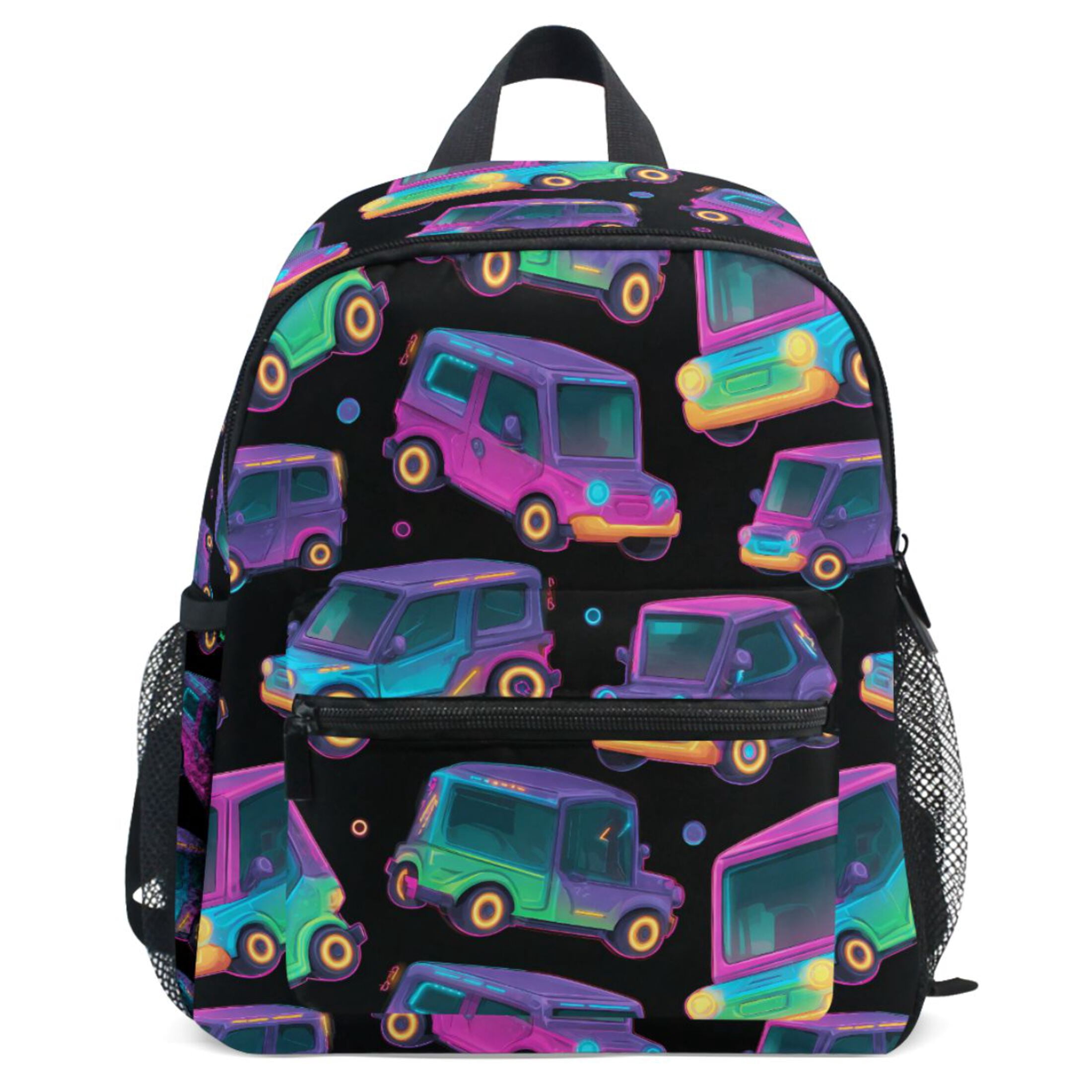 ALAZA Neon Off Road Vehicle Pattern School Backpack Student Bookbag ...