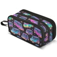 ALAZA Neon Off Road Vehicle Pencil Case Bag Large 3 Compartment Pen ...