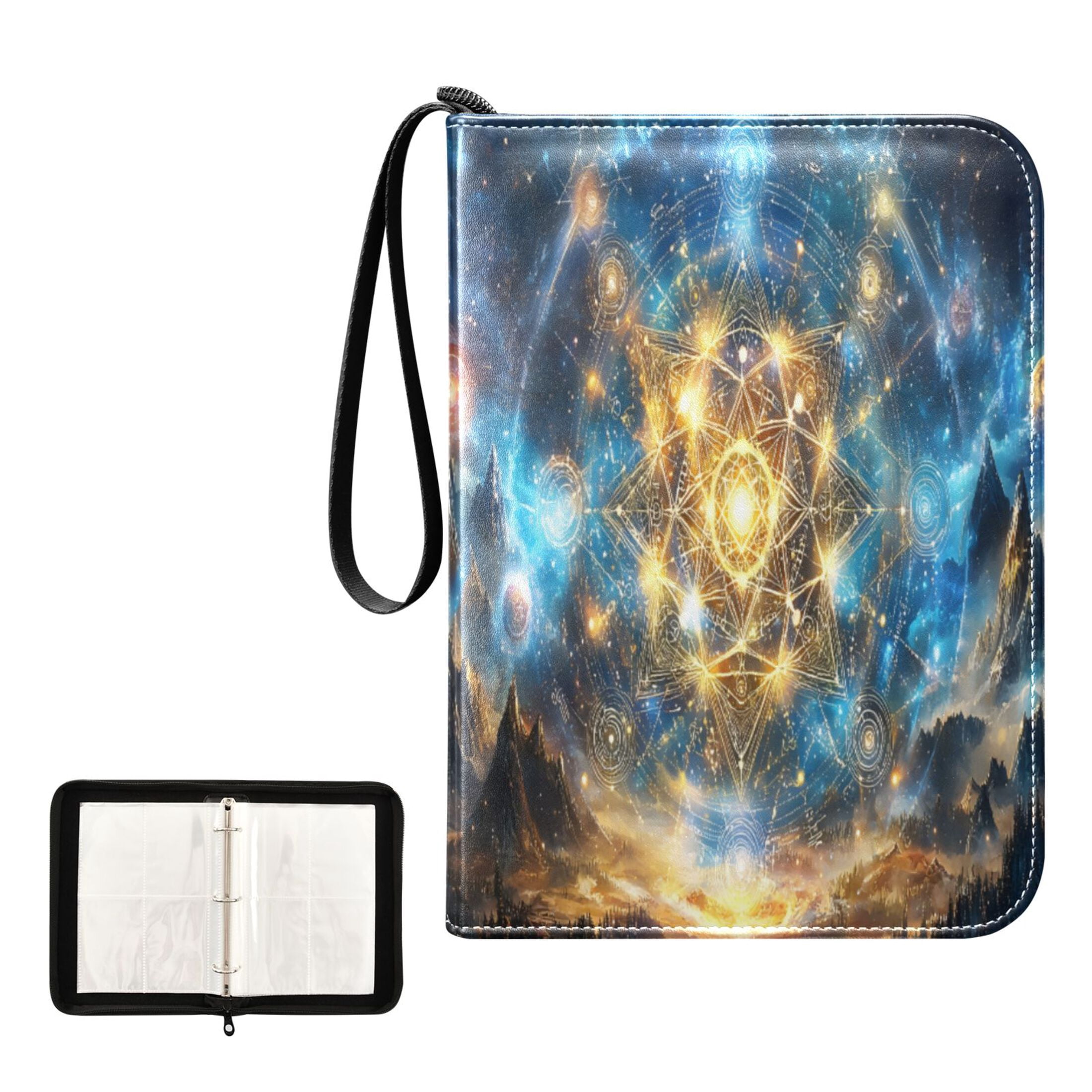 ALAZA Neon Starry Sky Night Trading Card Binder 4 Pocket Cards ...