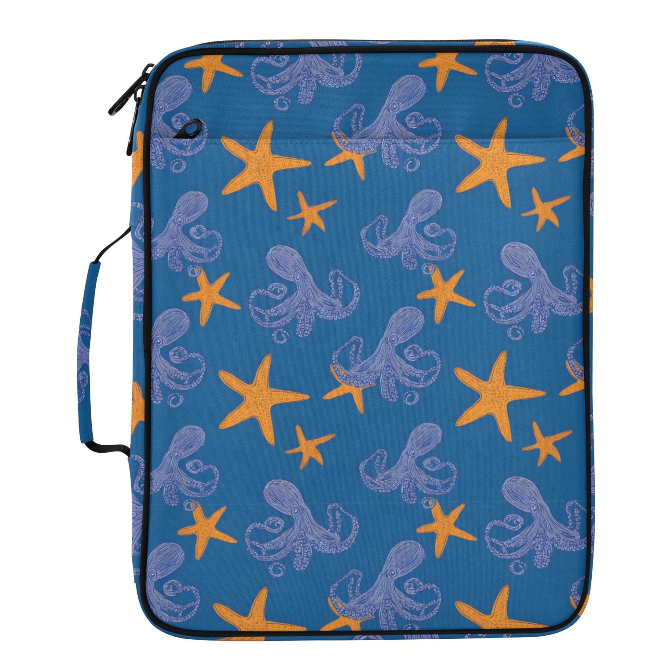 ALAZA Octopus Starfish Pattern Expanding Accordion File Folder 3 Ring ...