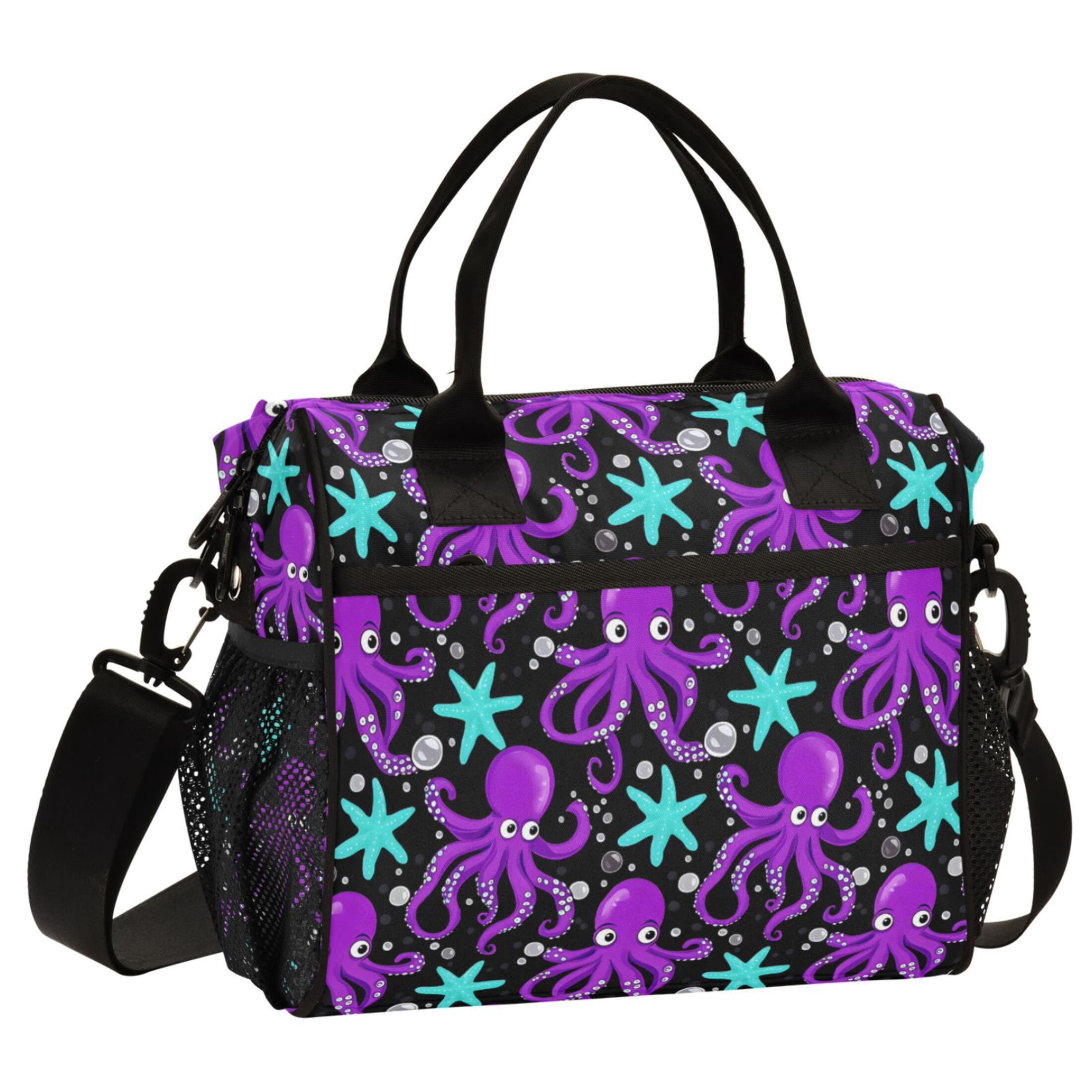 ALAZA Octopus Starfish Purple-s1 Print Cooler Lunch Bag Insulated ...