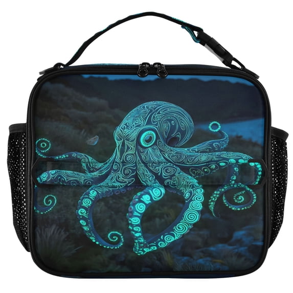 ALAZA Octopus Texture Insulated Lunch Box Lunch Bag Cooler Tote with ...