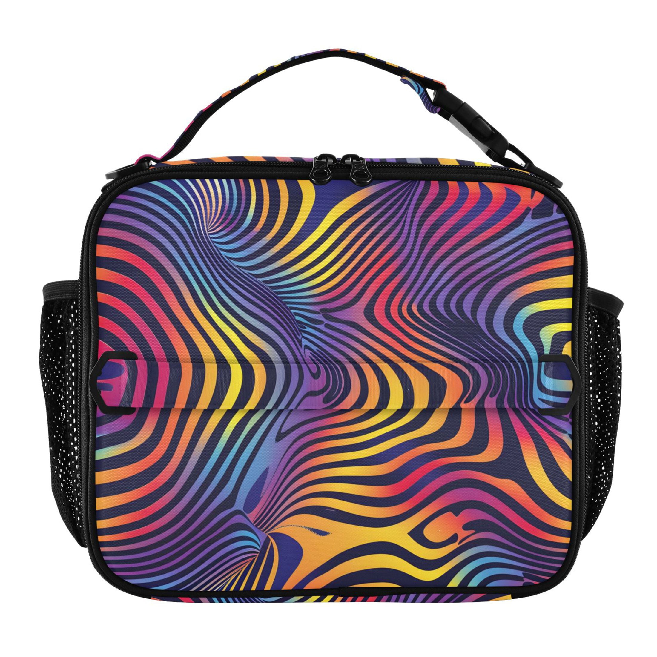 ALAZA Orange Graffiti Lunch Box Insulated Lunch Bag Cooler Tote with ...