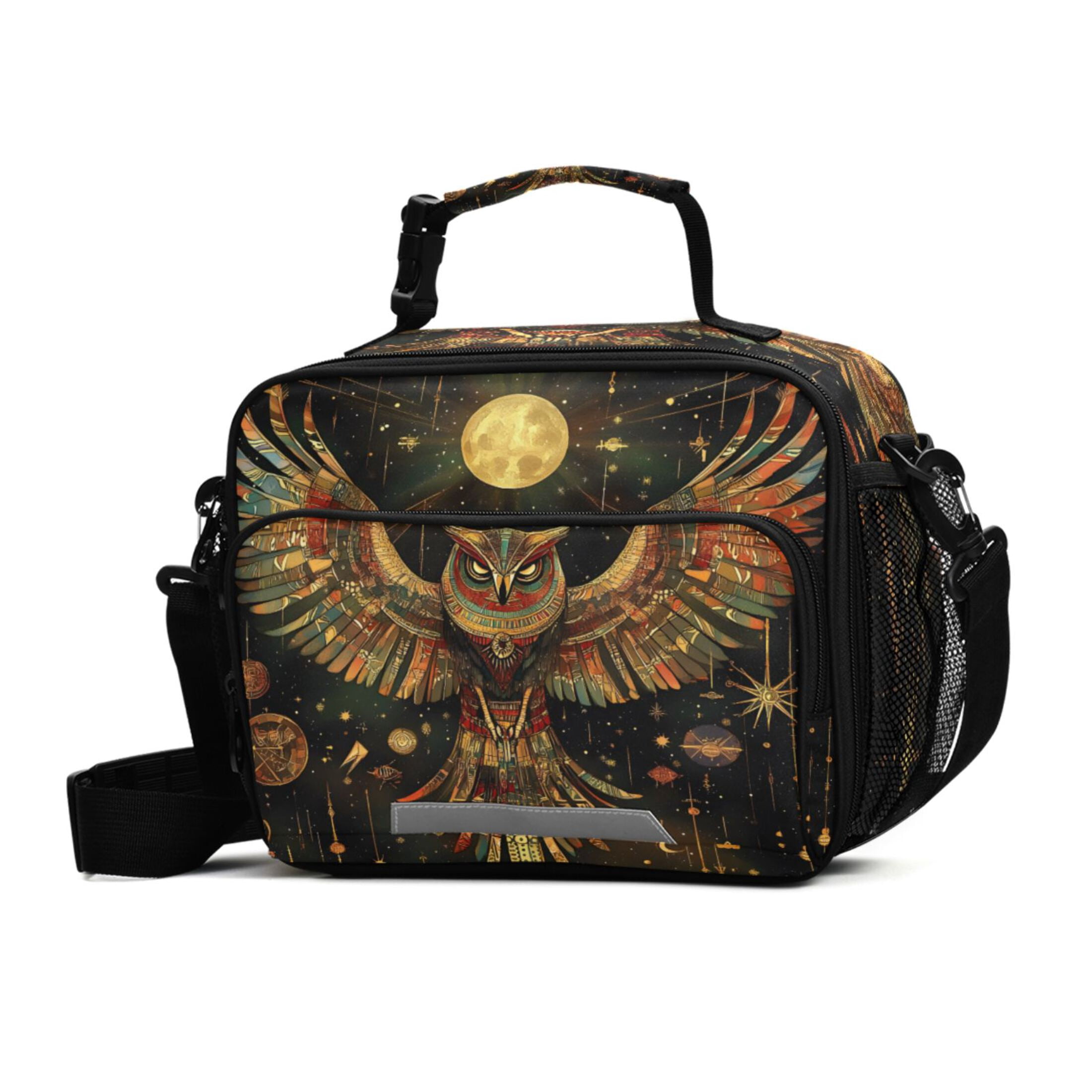 ALAZA Owl Boho Lunch Box Insulated Cooler Bag Reusable Tote Bags with ...