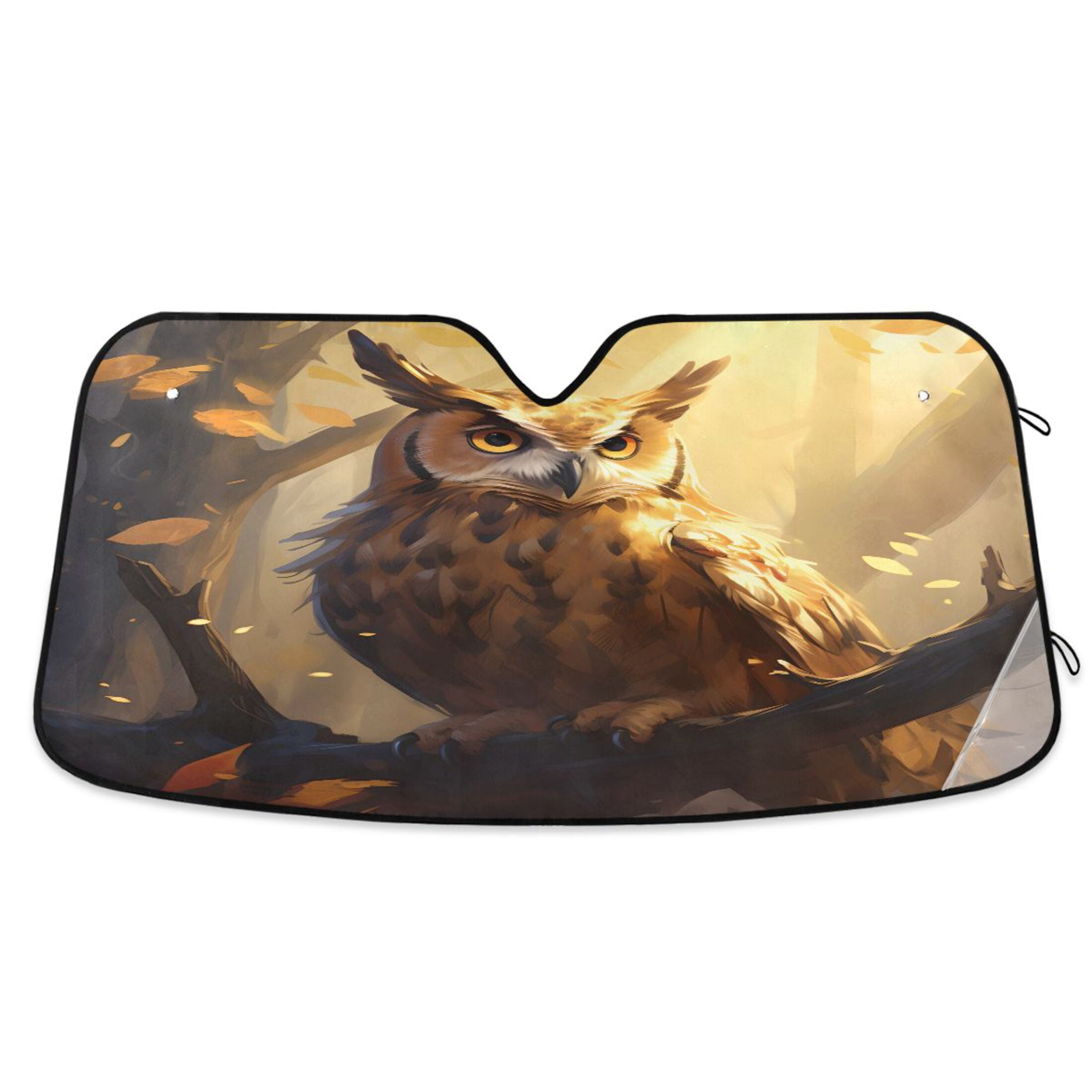 ALAZA Owl on Tree Windshield Sun Shade Car Foldable Sun Visor Block UV ...
