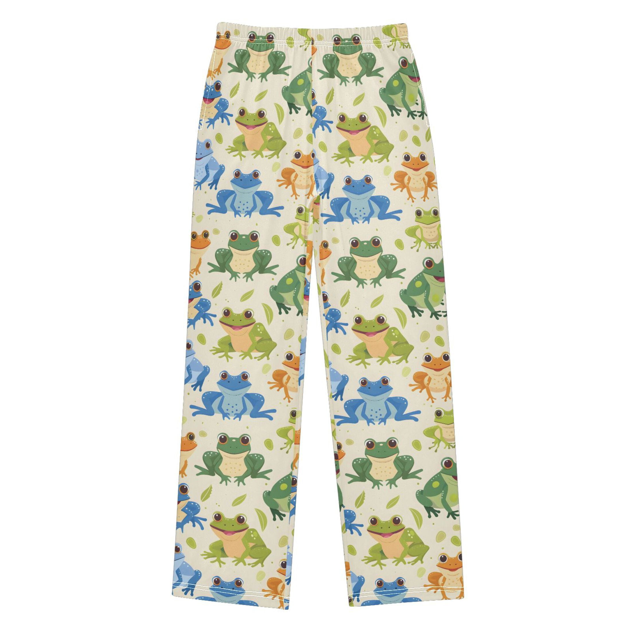 ALAZA Pajama Pants Cartoon Frogs Pj Bottoms Sleepwear Lounge with ...